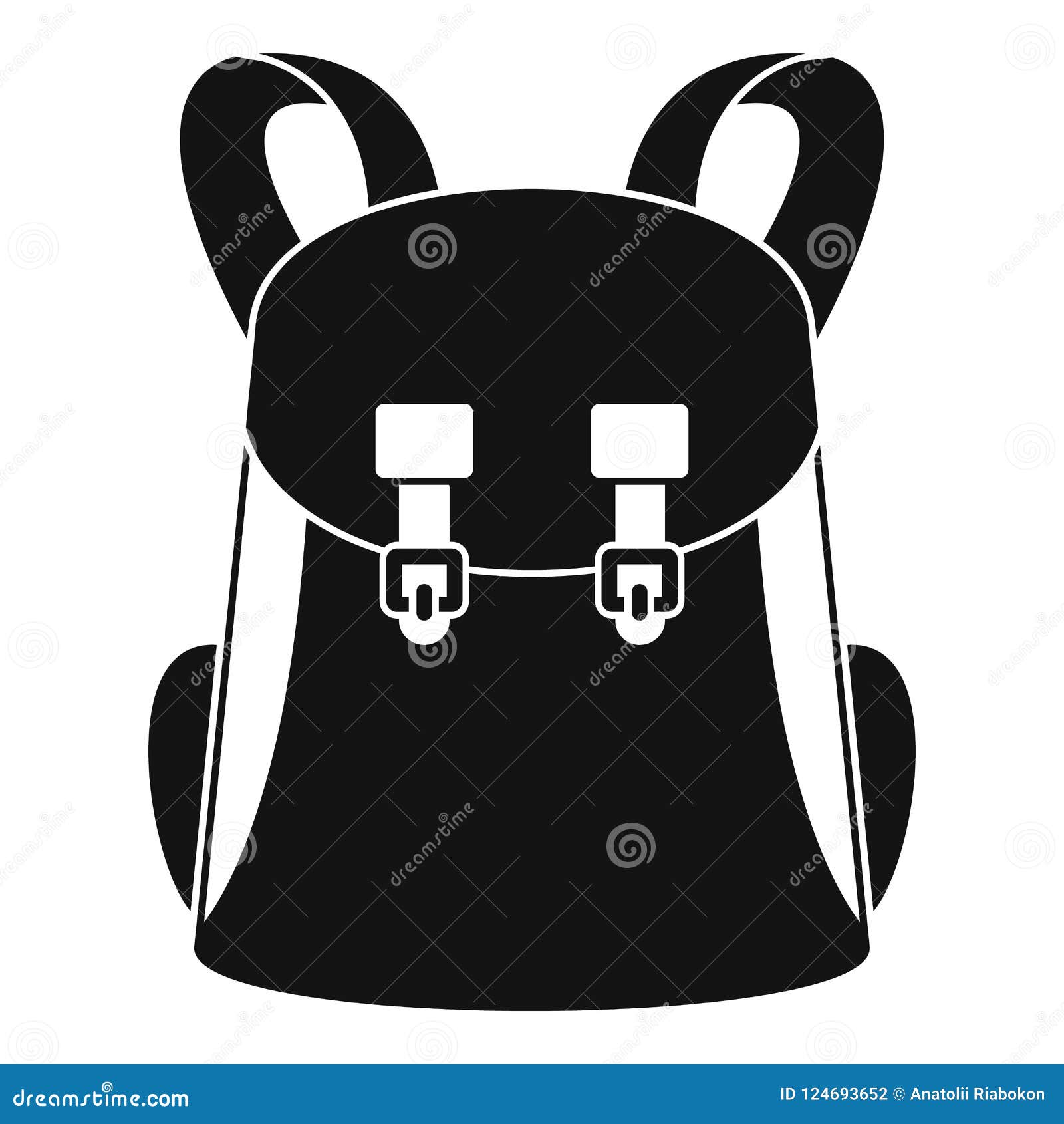 Universal Backpack Icon, Simple Style Stock Illustration - Illustration ...