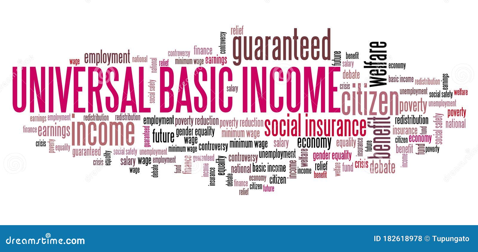 Universal basic income stock illustration. Illustration of help - 182618978