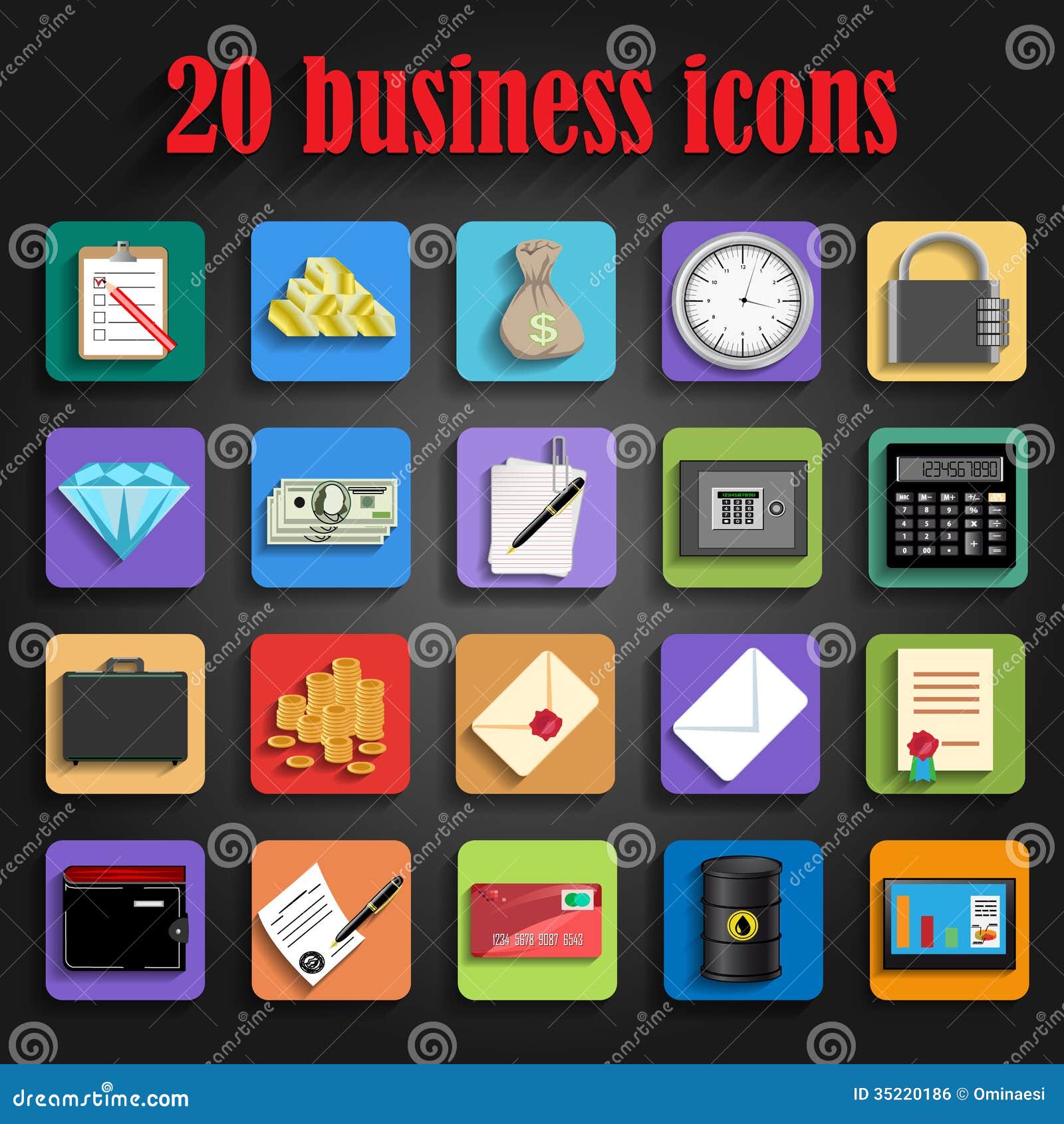 Universal Business Icon Vector Stock Vector - Illustration of dollar ...