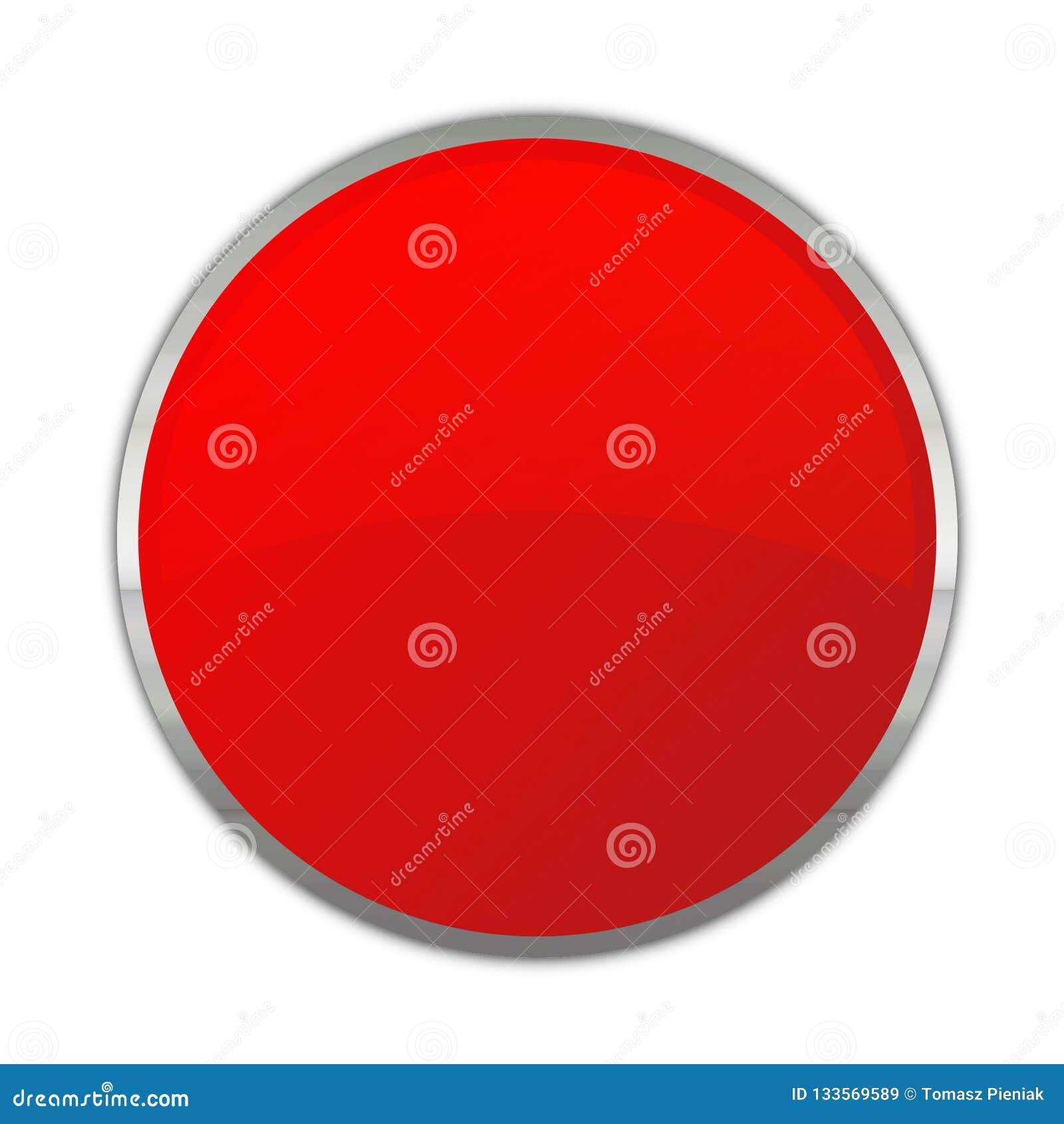 Universal button in red stock illustration. Illustration of round ...