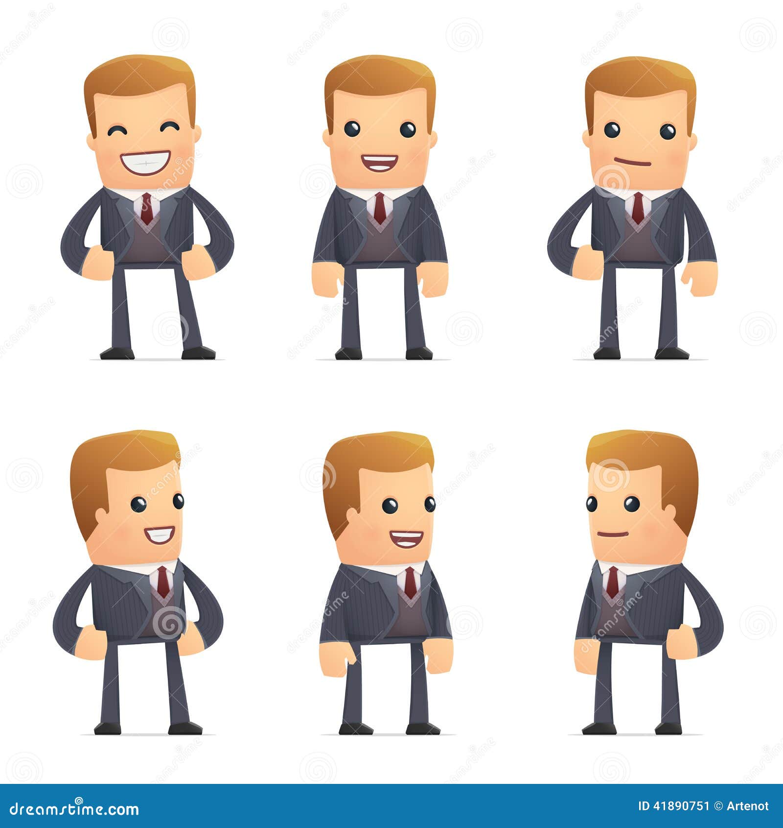 Universal Characters in Different Poses. Financial Stock Vector ...
