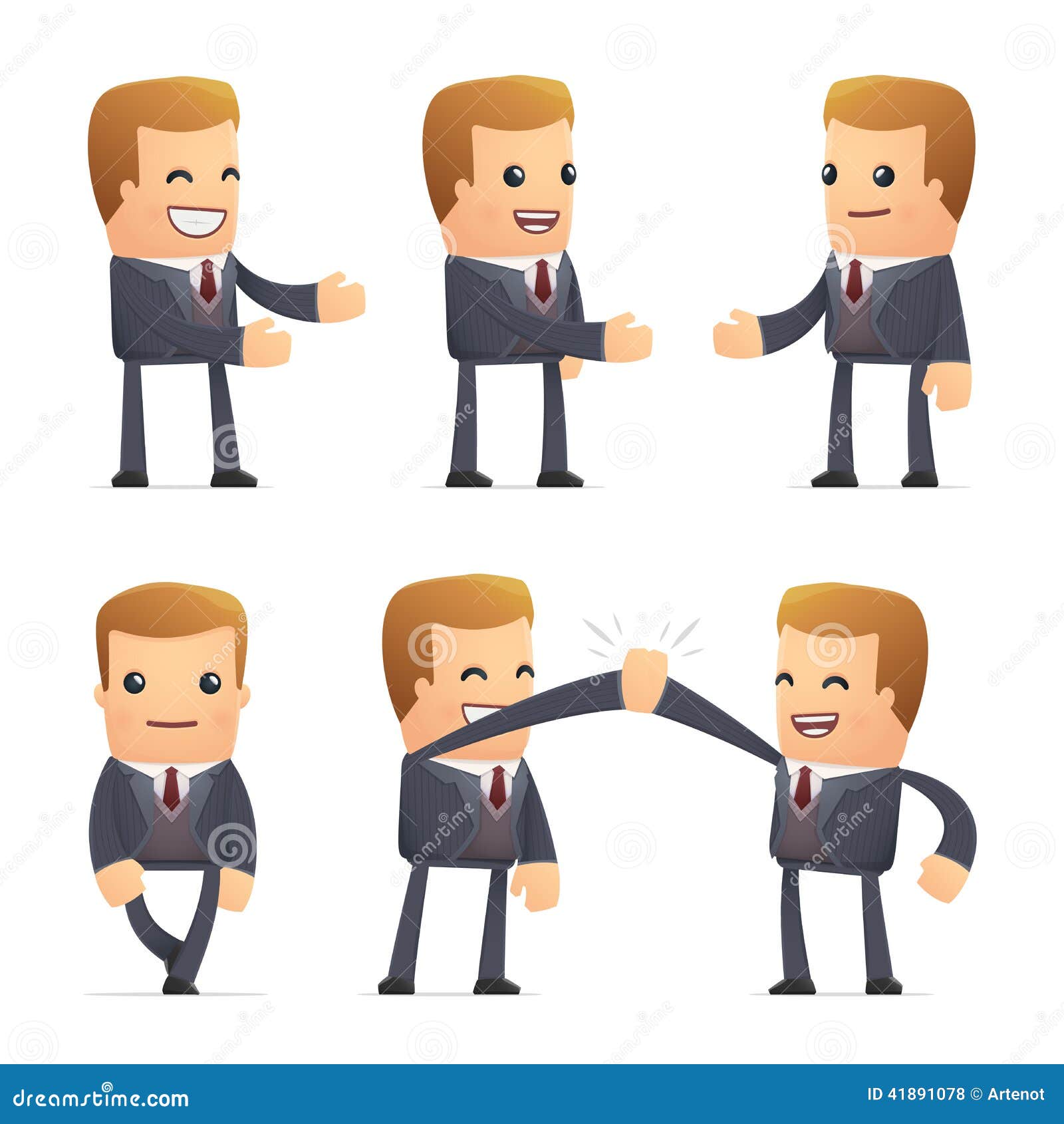 Universal Characters In Different Poses. Financial Vector Illustration ...