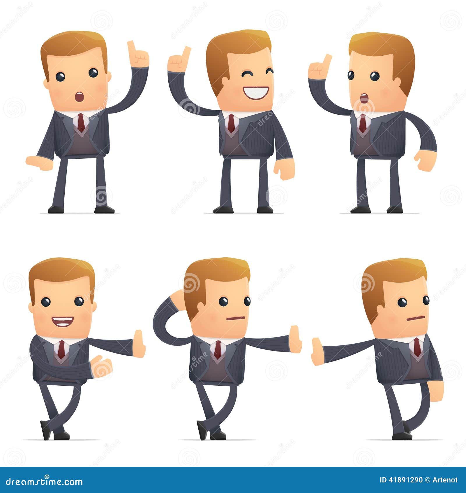 Universal Characters in Different Poses. Financial Stock Vector ...