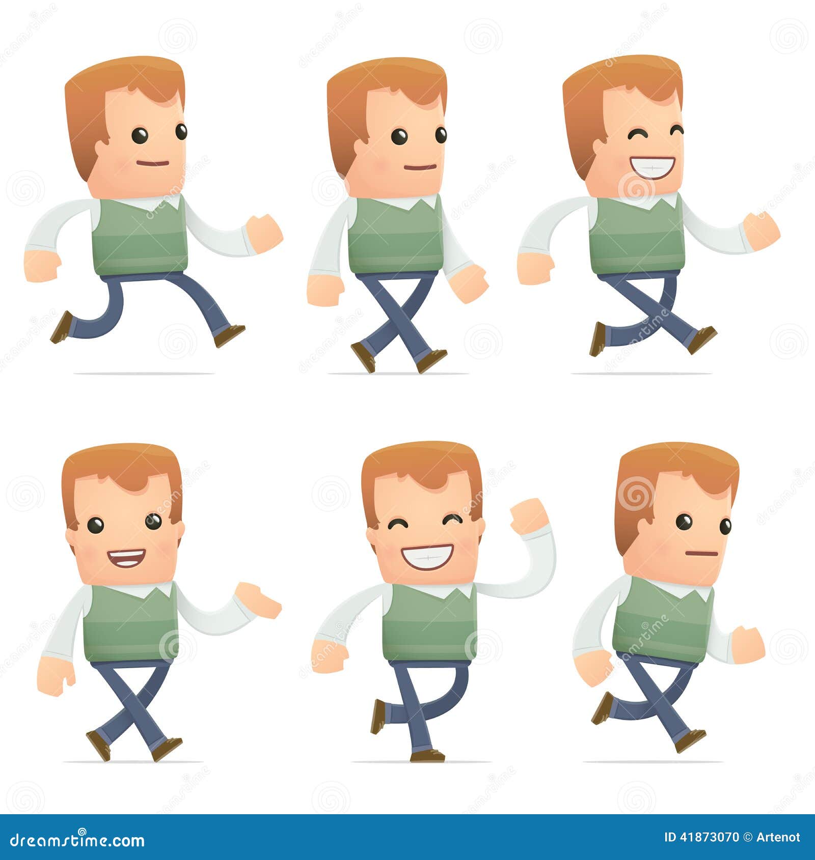 Universal Characters in Different Poses. Genius. Stock Vector ...