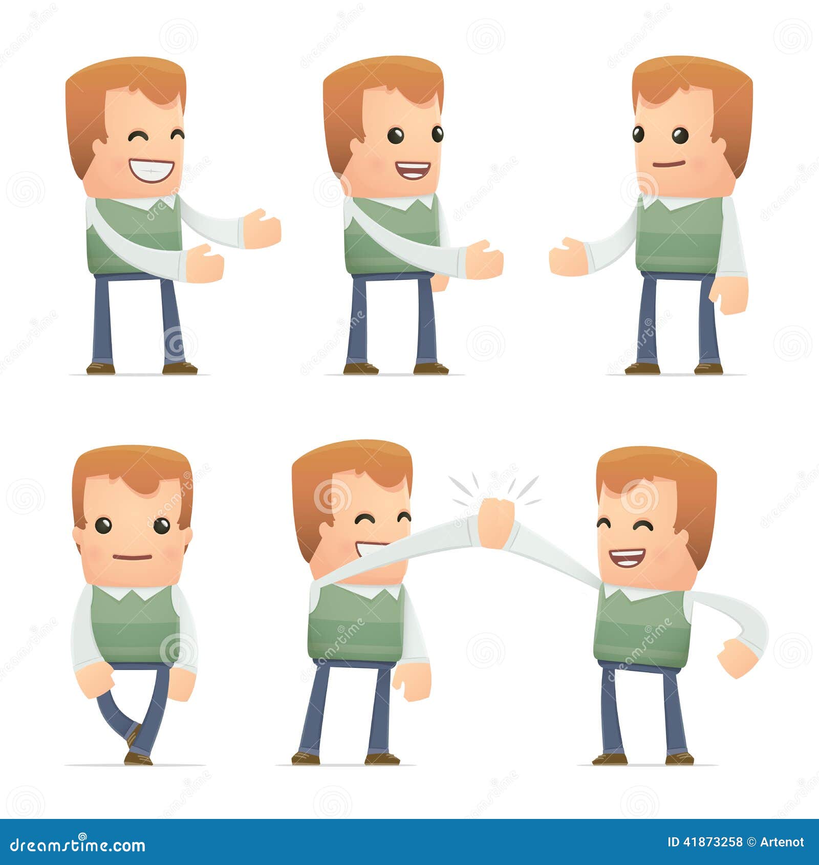 Universal Characters in Different Poses. Genius. Stock Vector ...