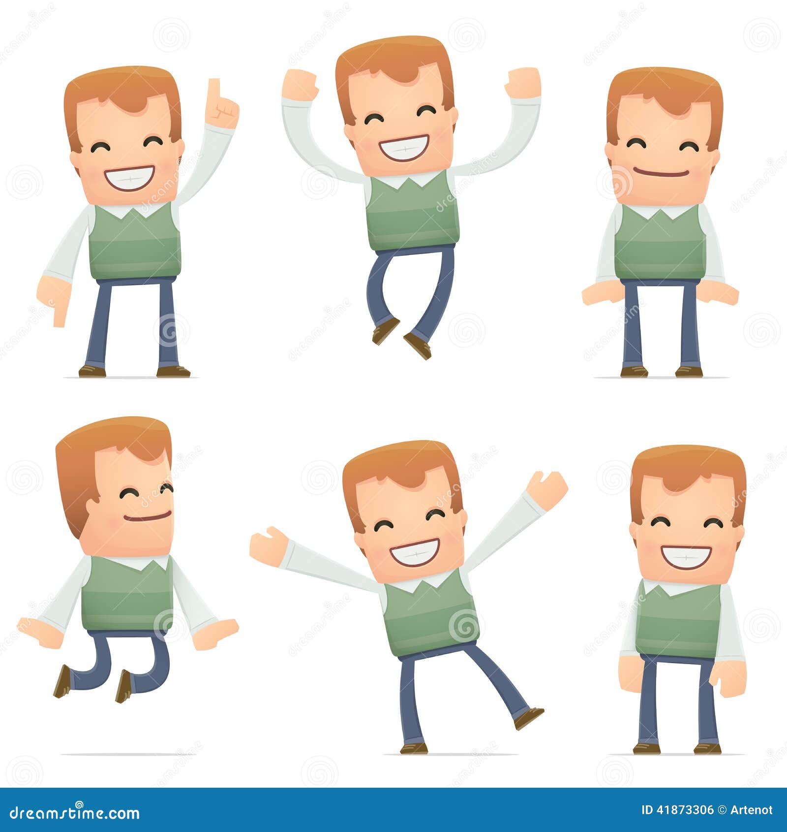 Universal Characters in Different Poses. Genius. Stock Vector ...