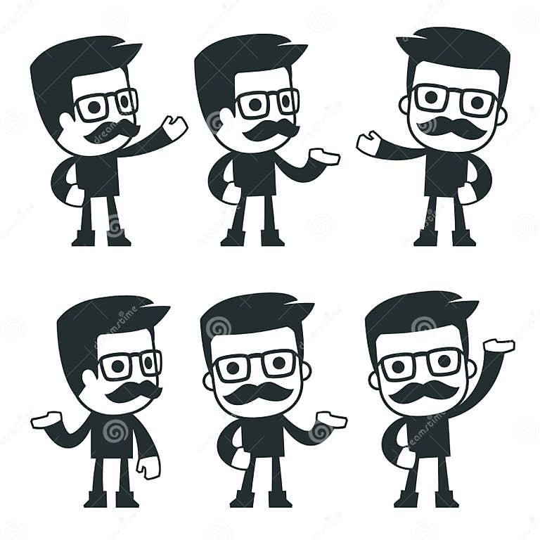 Universal Characters in Different Poses. Icon Stock Vector ...