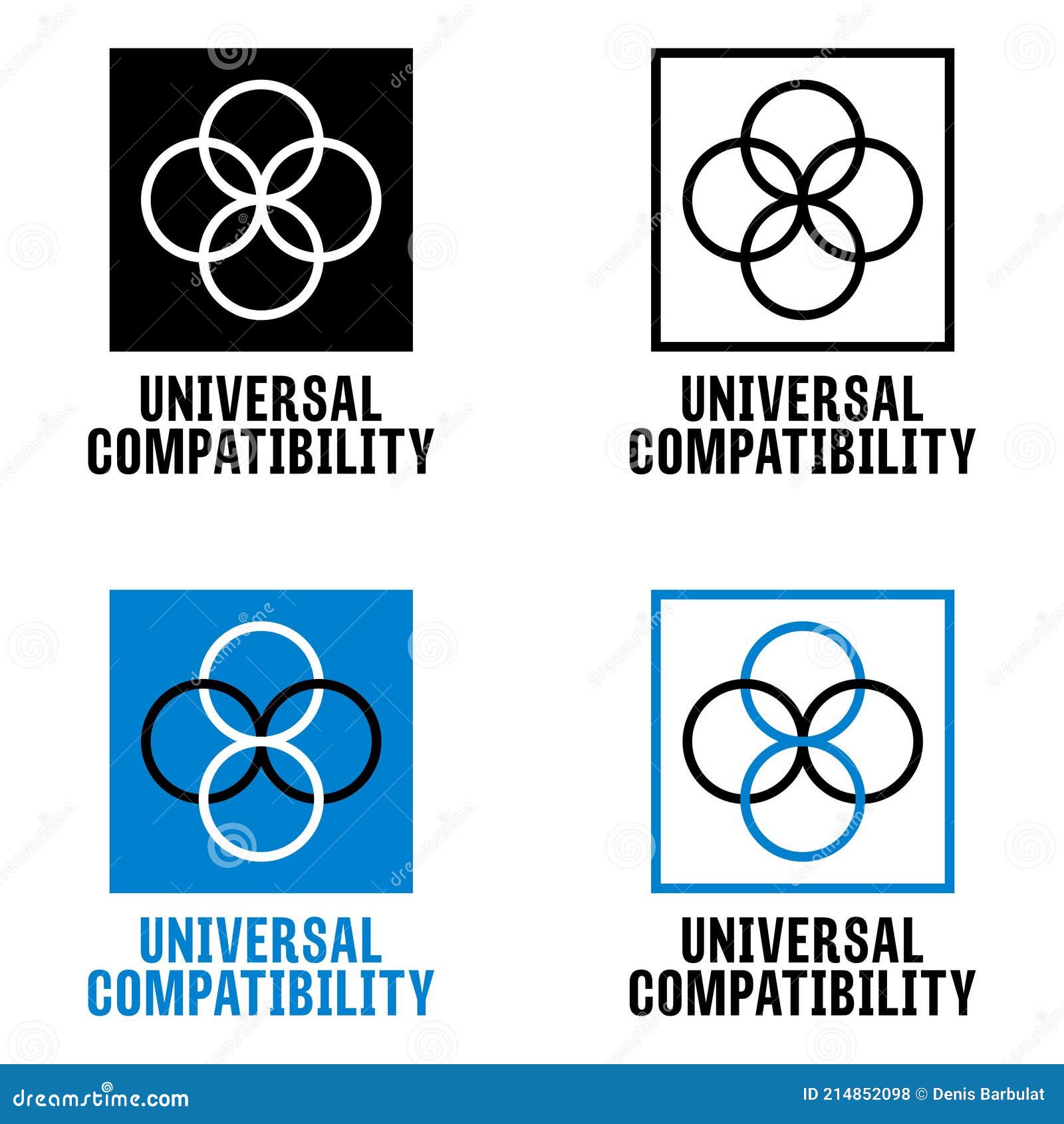 Universal Compatibility Vector Information Sign Stock Vector ...