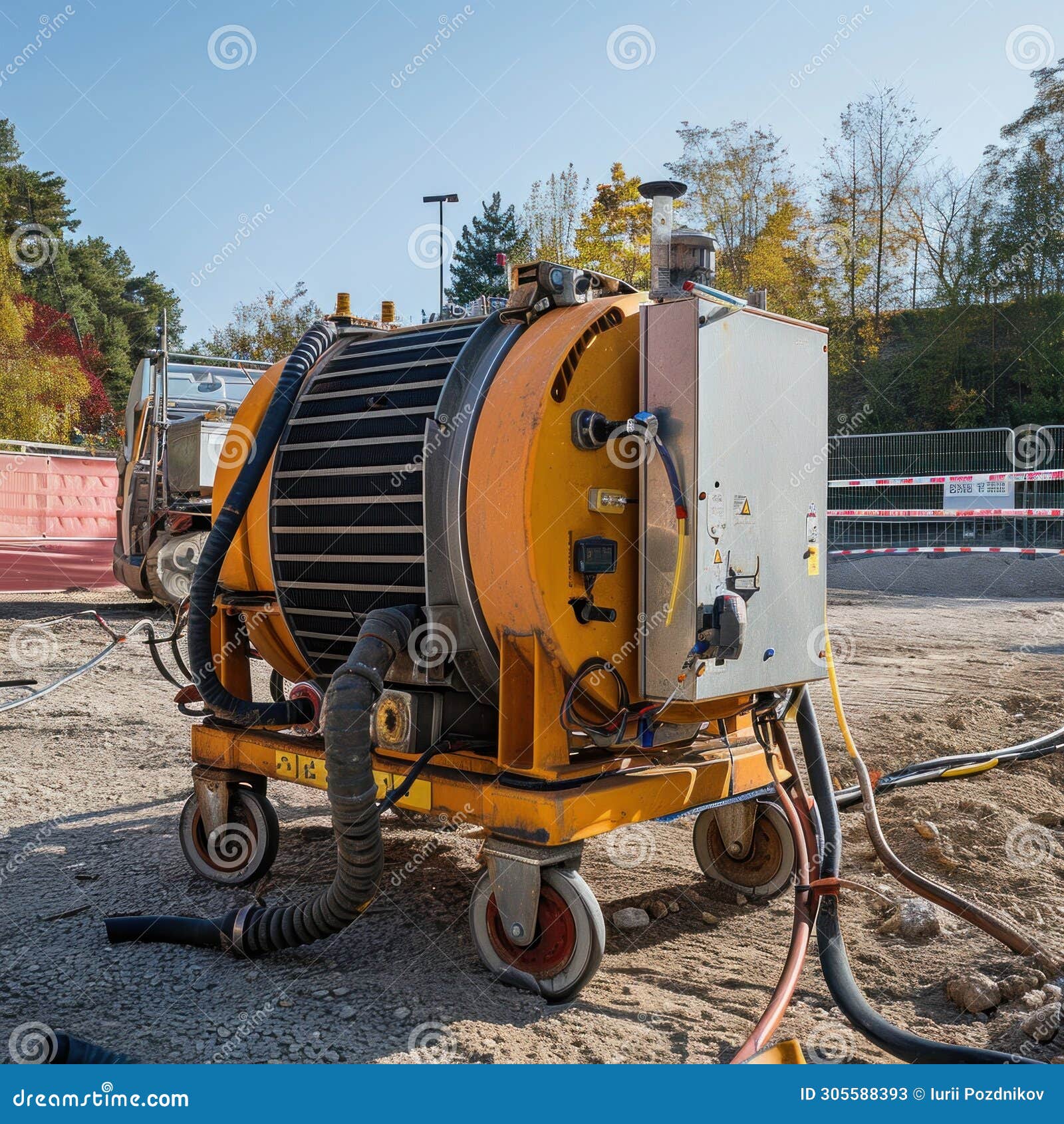 Universal Compressor on Construction Site Stock Image - Image of ...