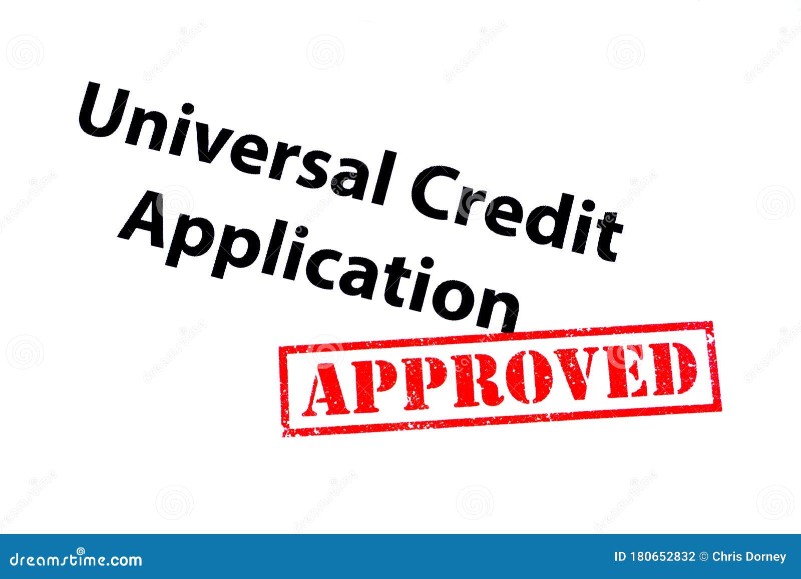 Universal Credit Application Approved Stock Illustration - Illustration ...