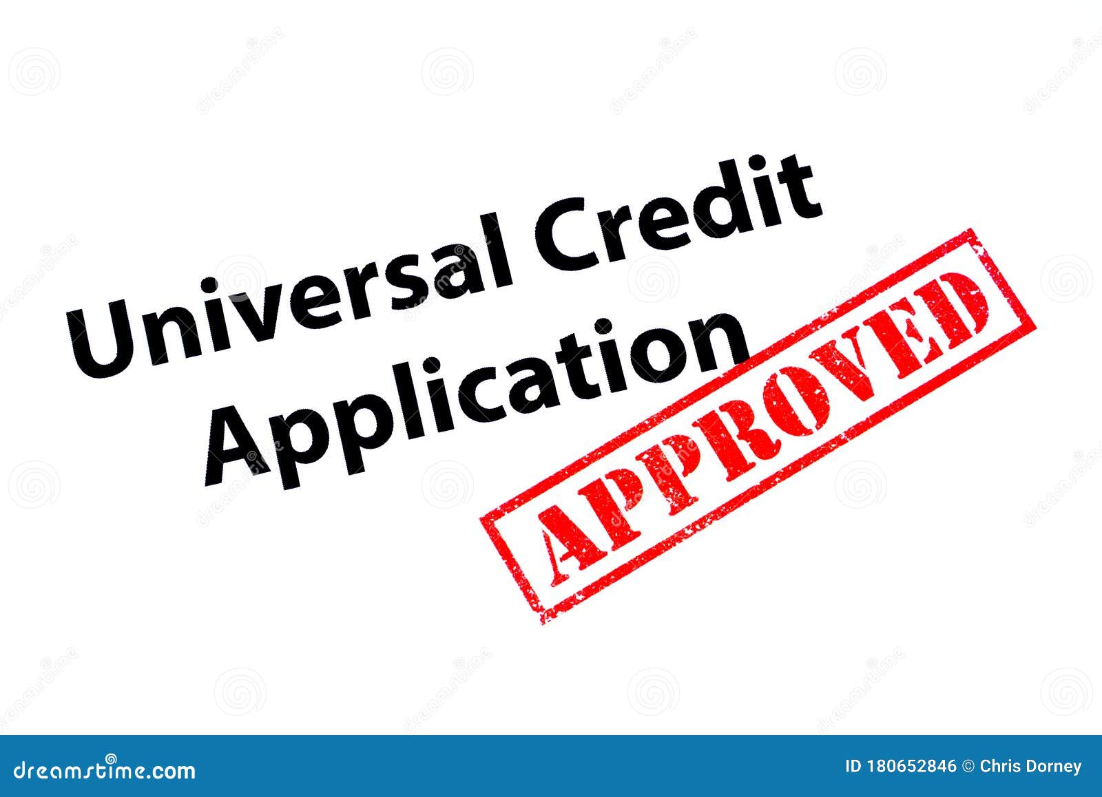 Universal Credit Application Approved Stock Illustration - Illustration ...