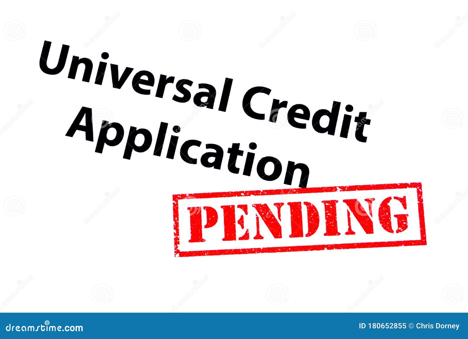 Universal Credit Application Pending Stock Illustration - Illustration ...