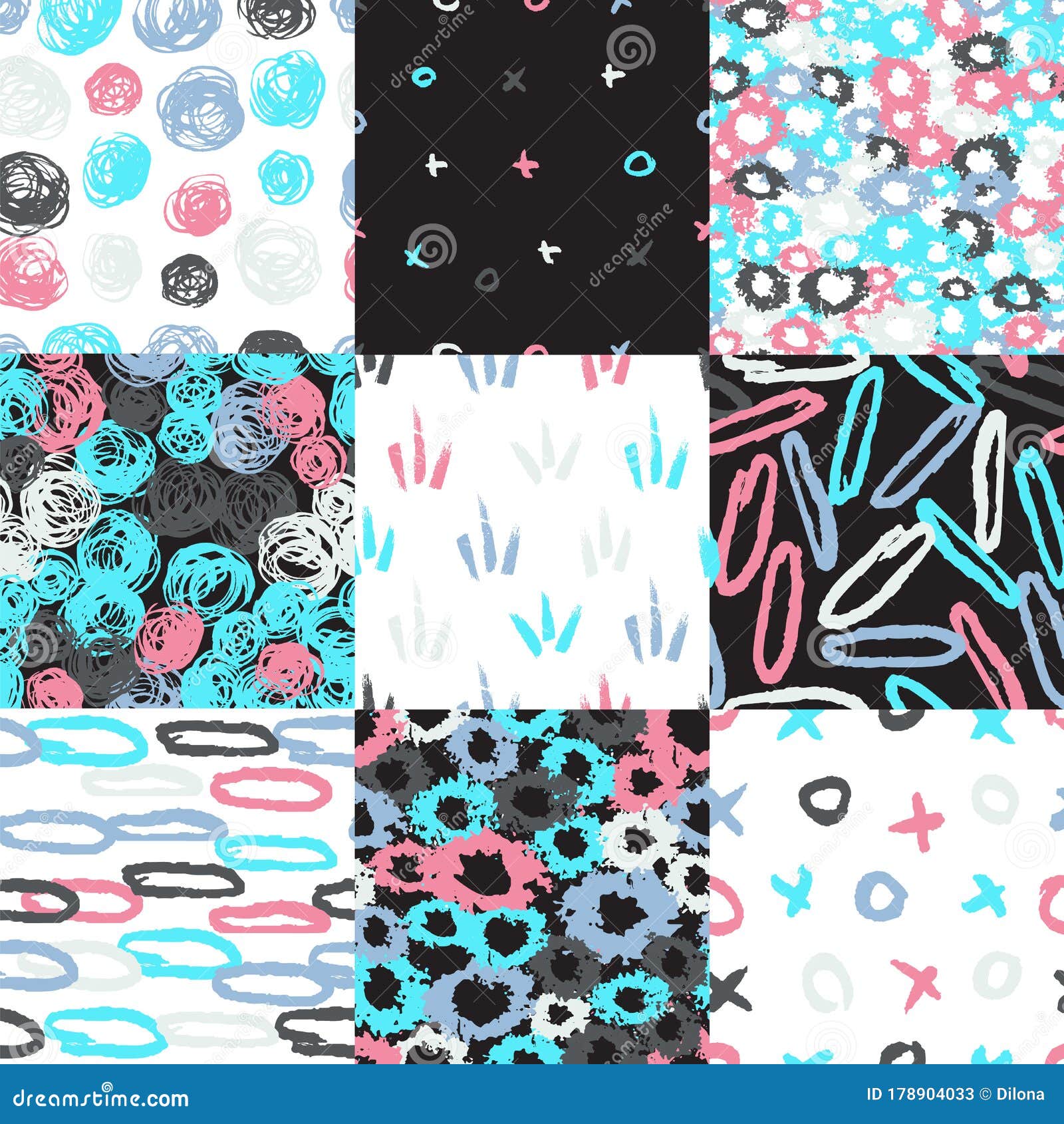 Universal Various Vector Seamless Patterns. Endless Texture Can Be Used ...