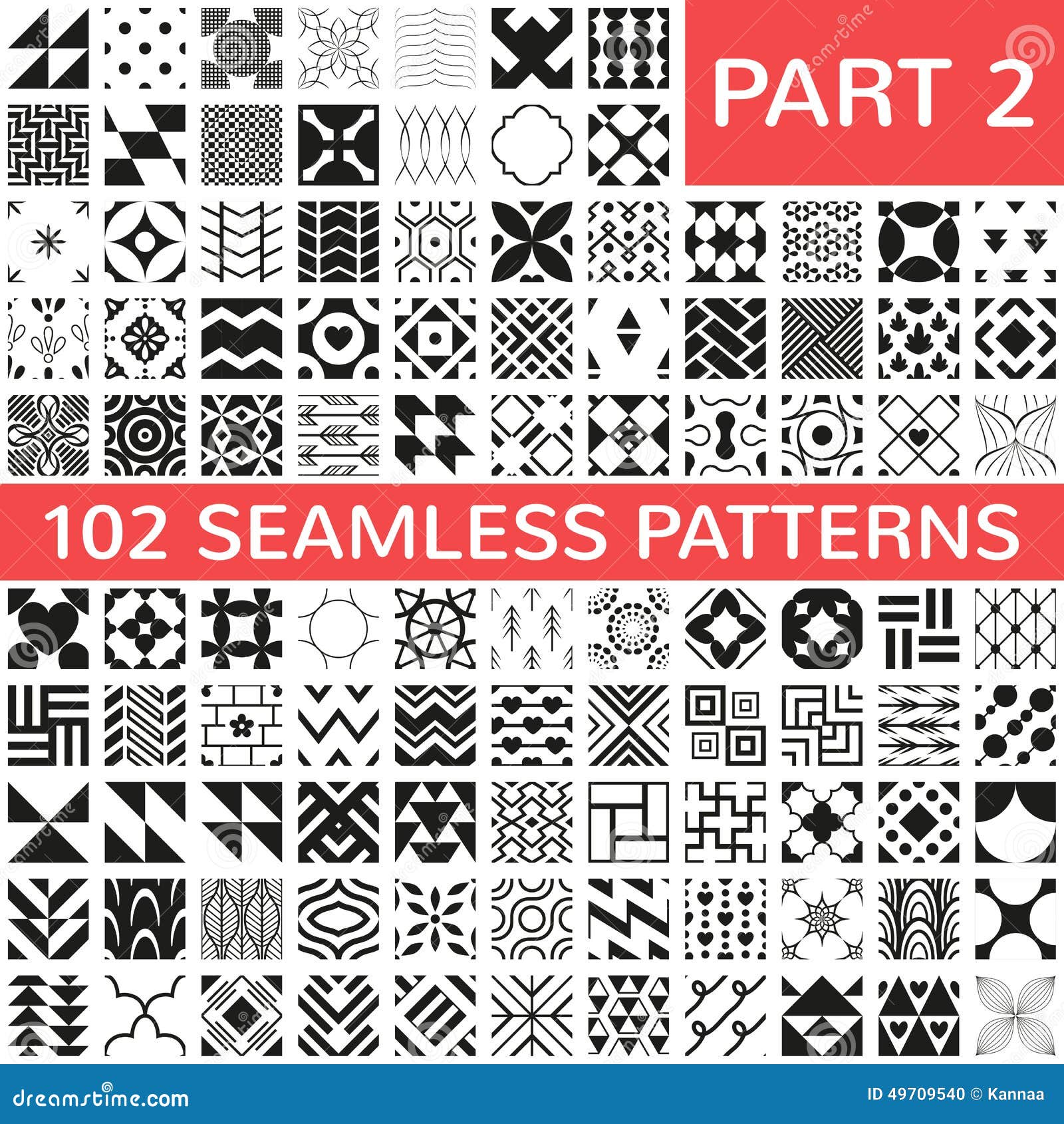 Universal Different Vector Seamless Patterns Stock Vector ...