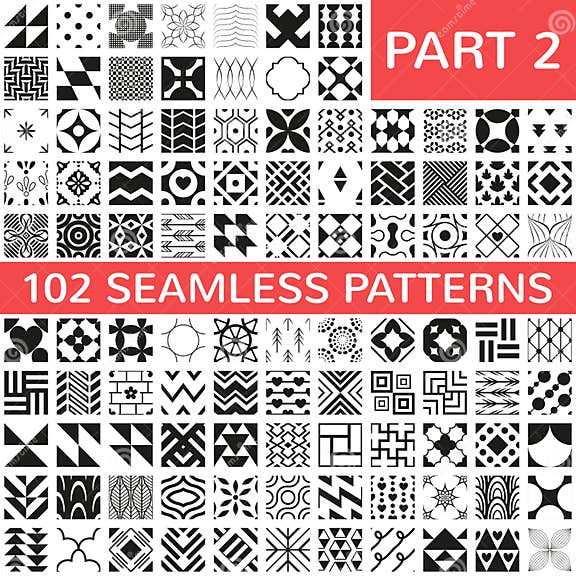 Universal Different Vector Seamless Patterns Stock Vector - Illustration of collection, graphic ...