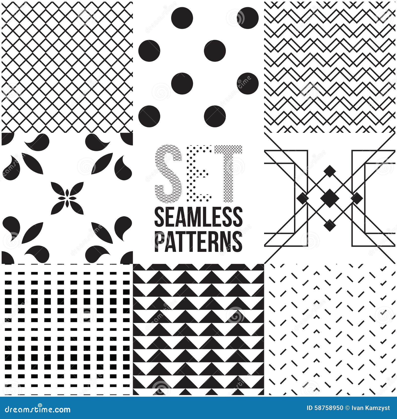 Universal Different Vector Seamless Patterns Stock Vector ...