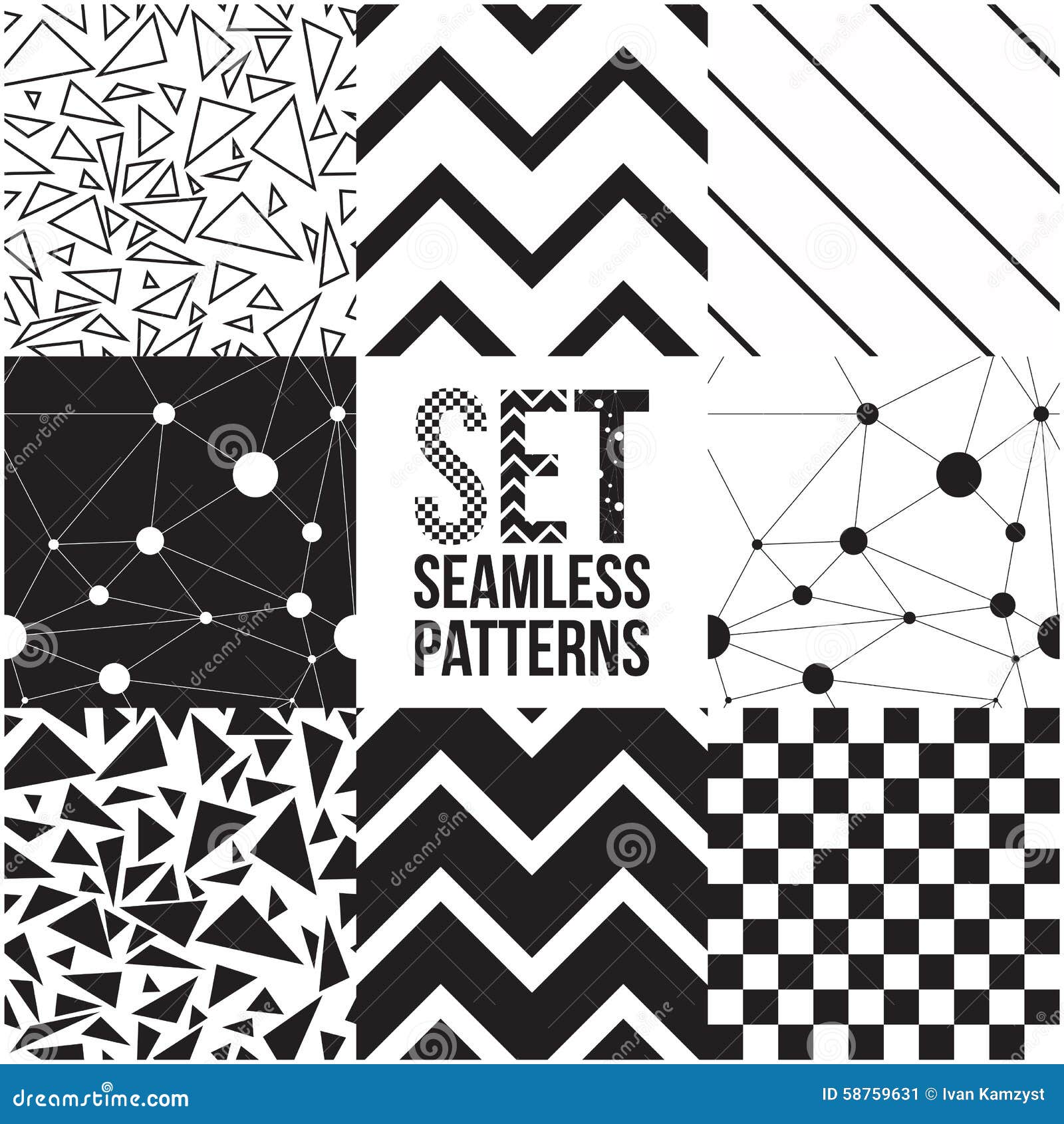Universal Different Vector Seamless Patterns Stock Vector ...