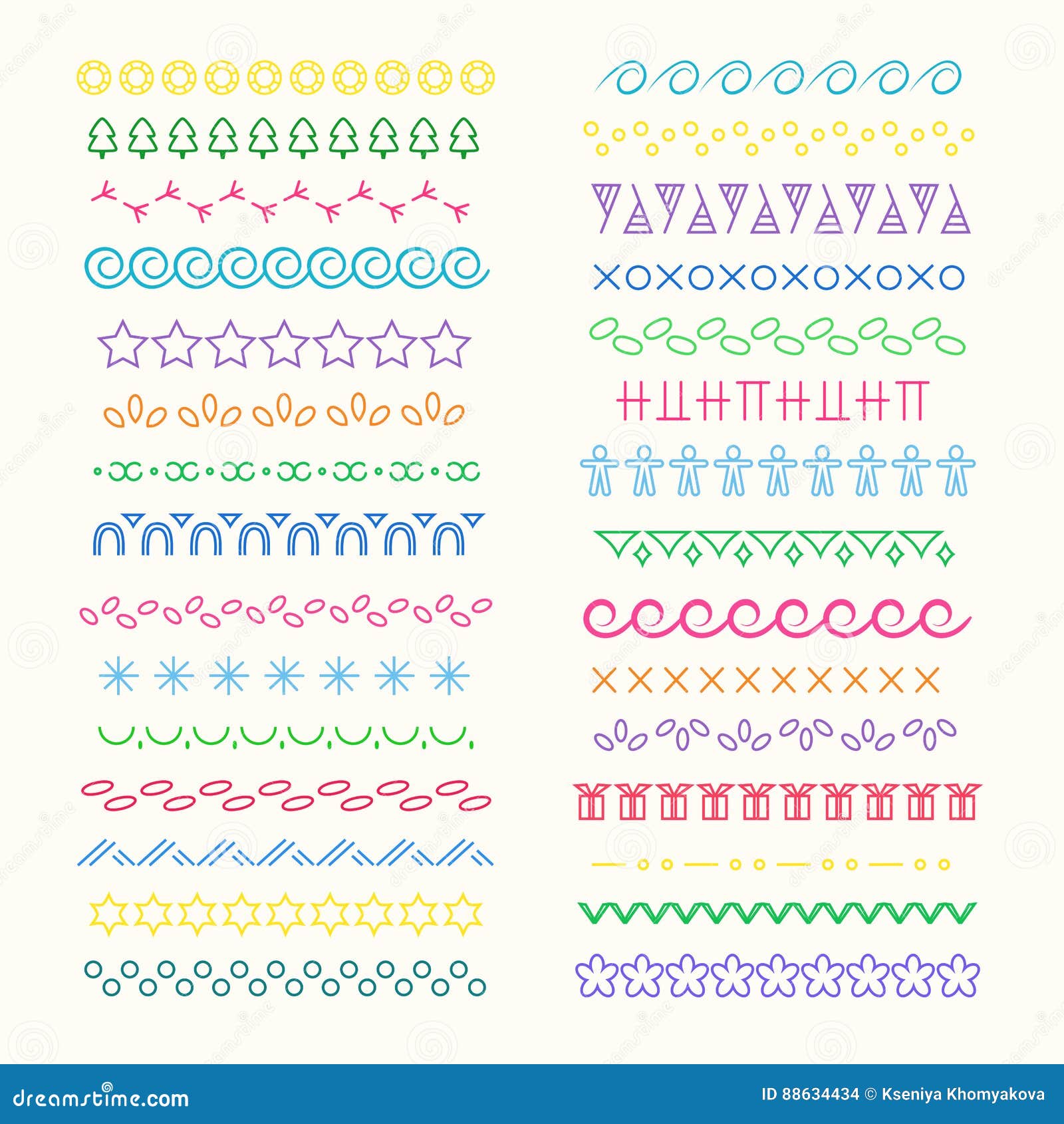 Universal Element for Border Stock Vector - Illustration of holiday ...