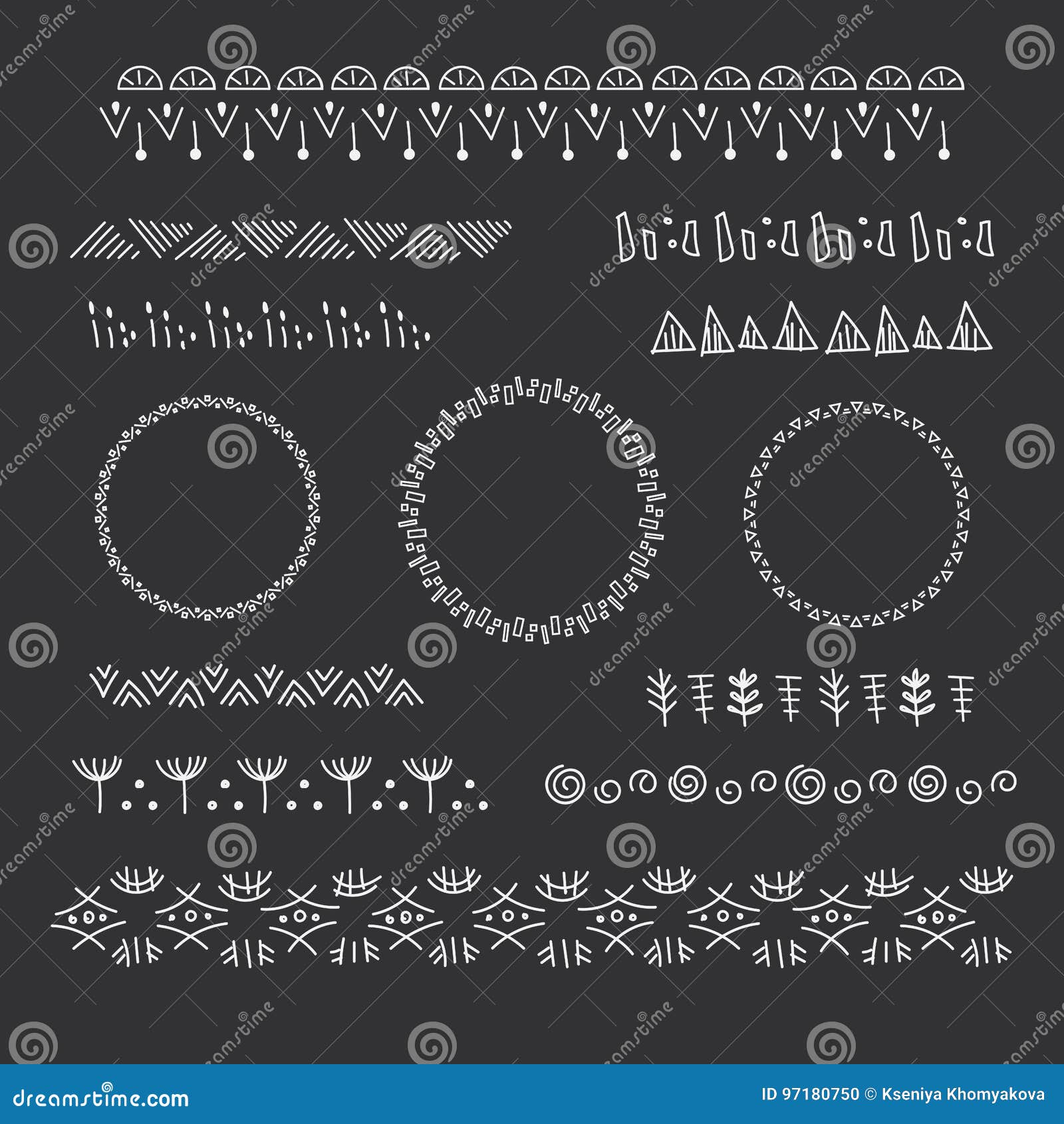 Universal Element for Border Stock Vector - Illustration of festive ...