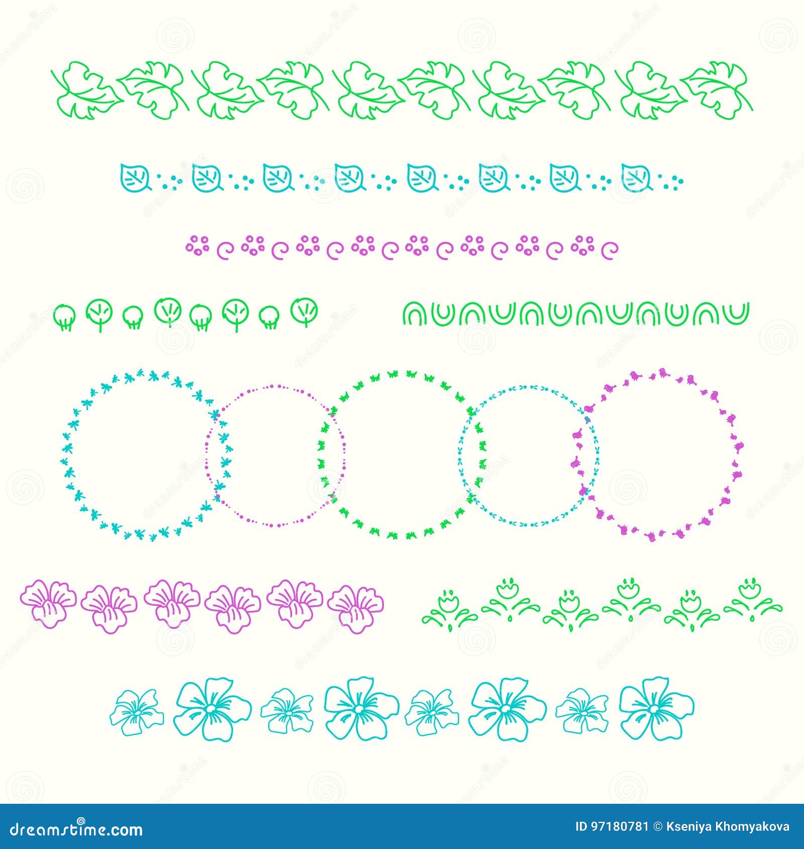 Universal Element for Border Stock Vector - Illustration of collection ...