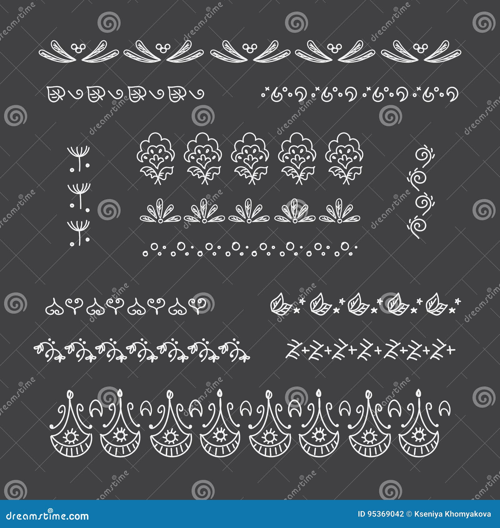 Universal Element for Border Stock Vector - Illustration of decorative ...