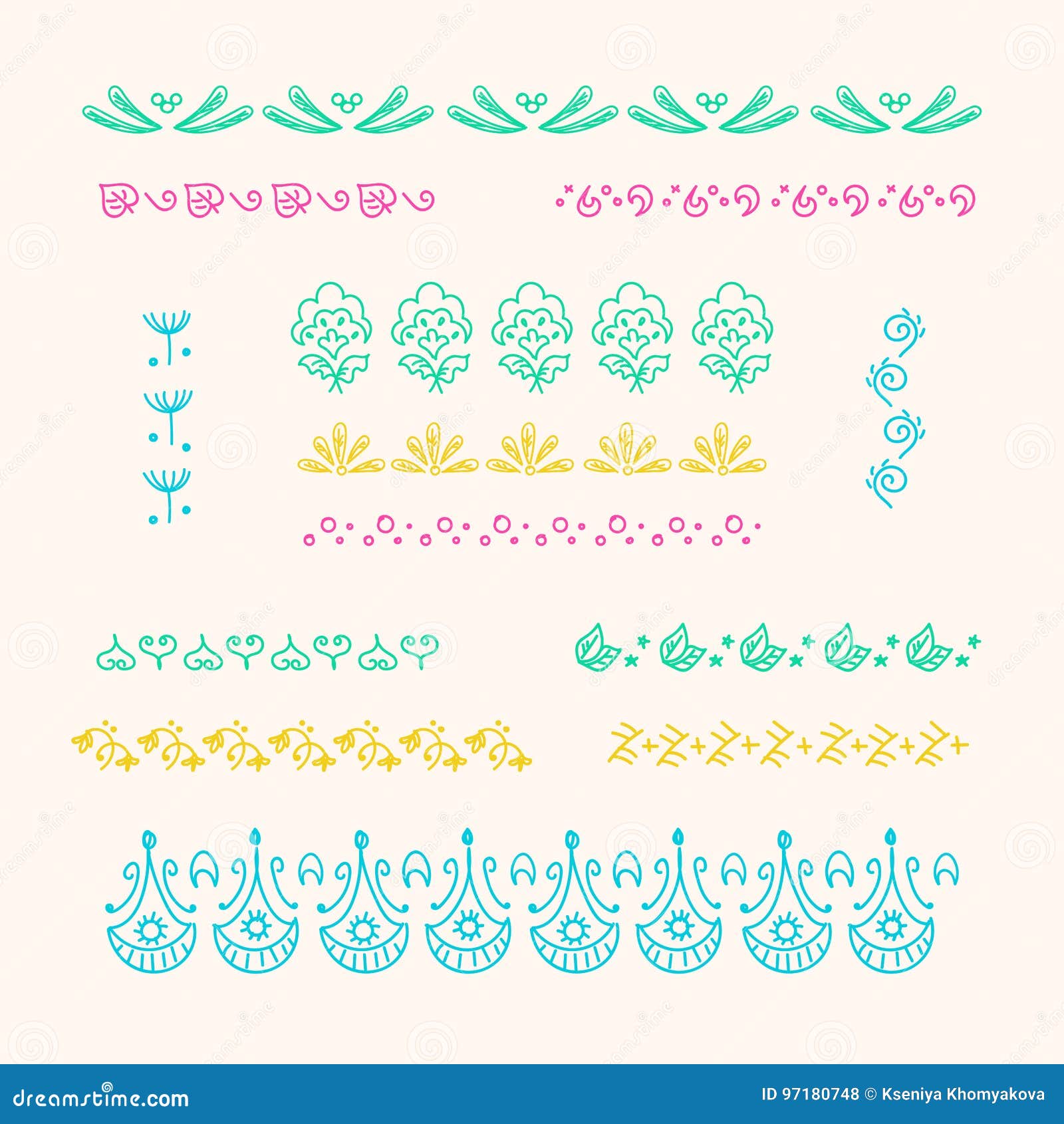 Universal Element for Border Stock Vector - Illustration of anniversary ...