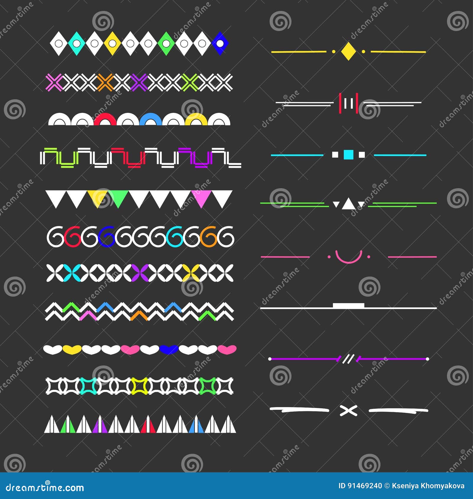 Universal Element For Border Vector Illustration | CartoonDealer.com ...