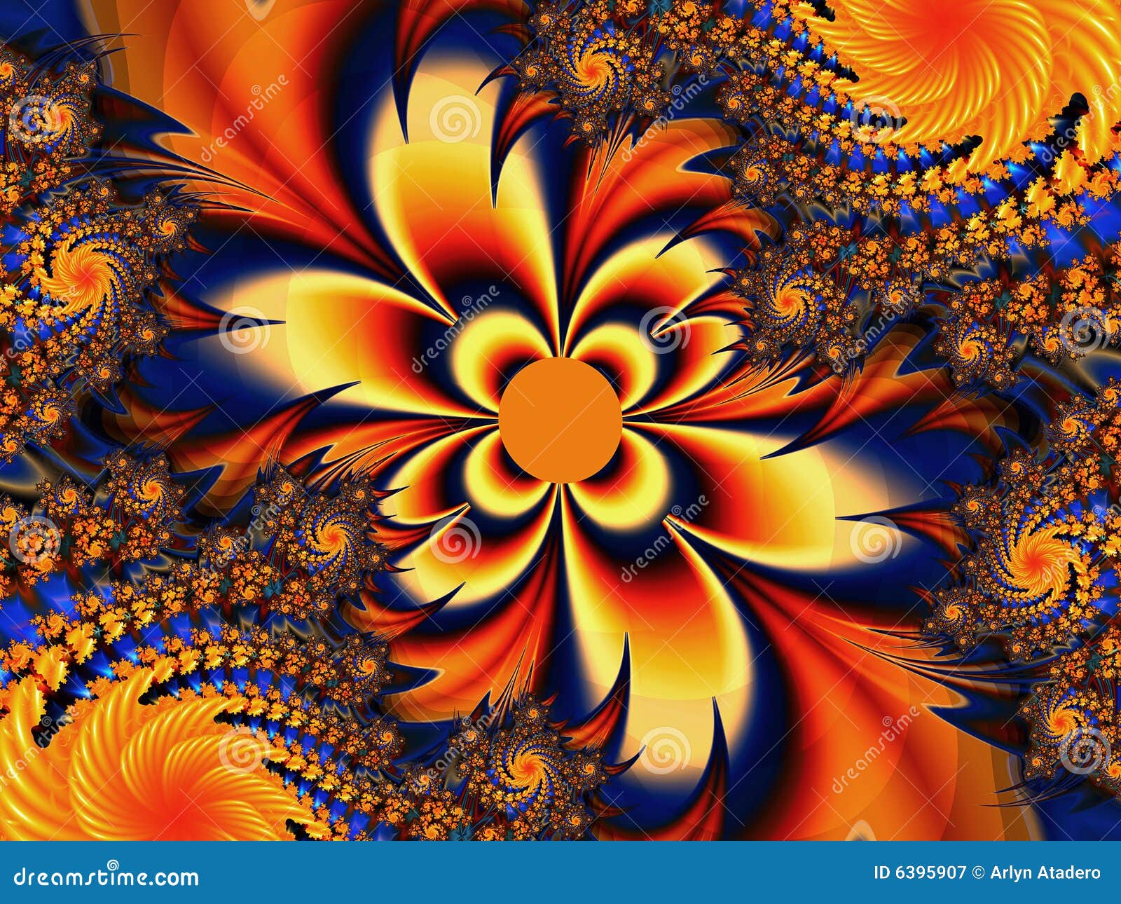 Universal Flower stock illustration. Illustration of kaleidoscope - 6395907