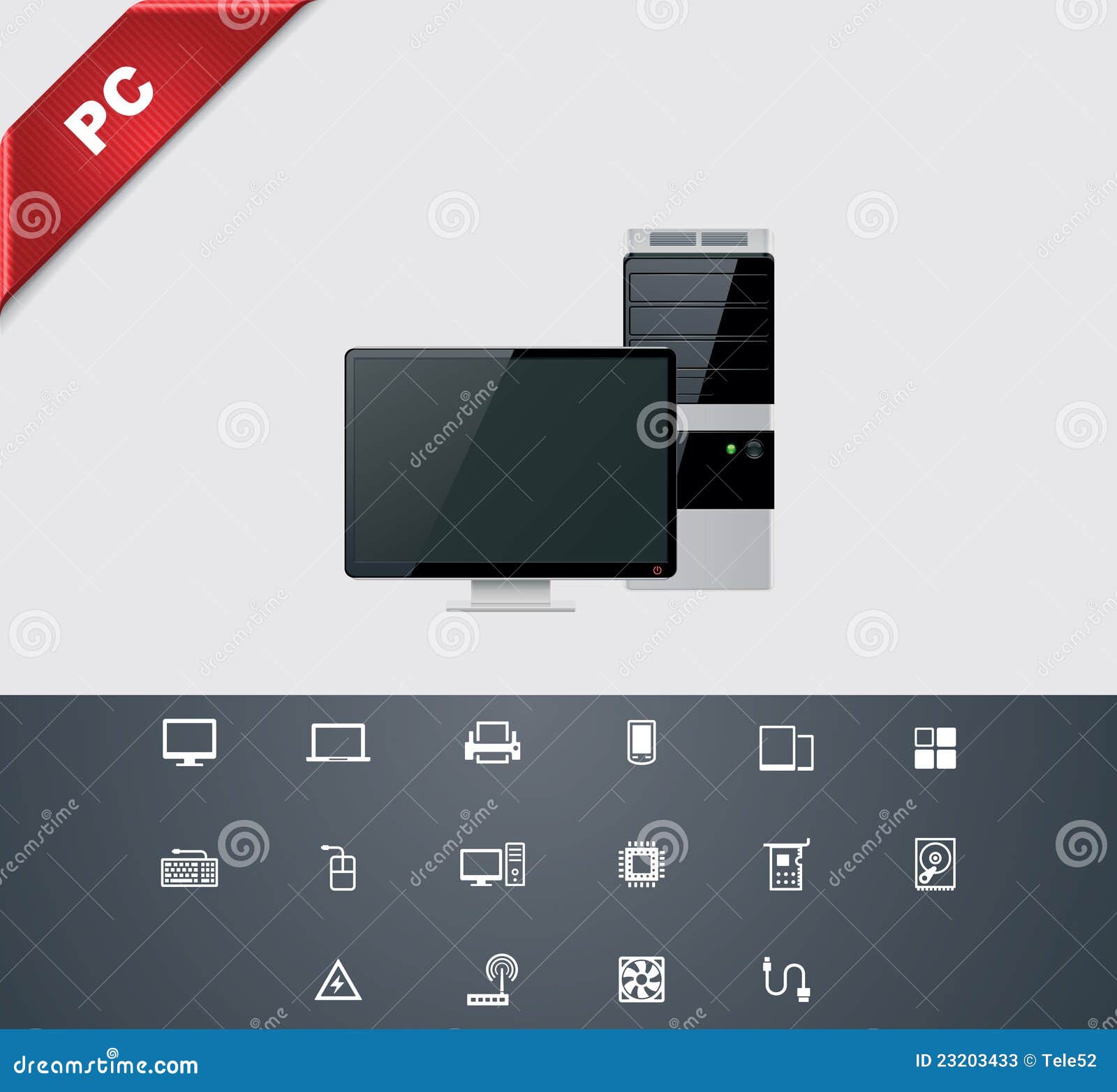 Universal Glyphs 25. Computers Stock Vector - Illustration of glyph ...