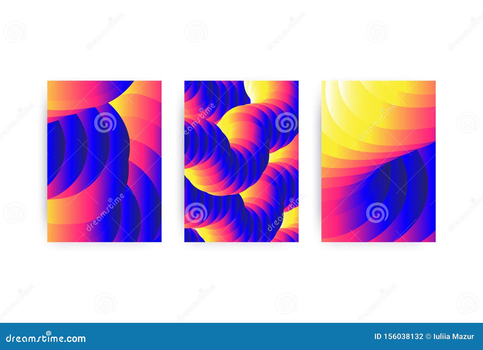 Universal Gradient Geometric Posters Set Stock Vector - Illustration of ...