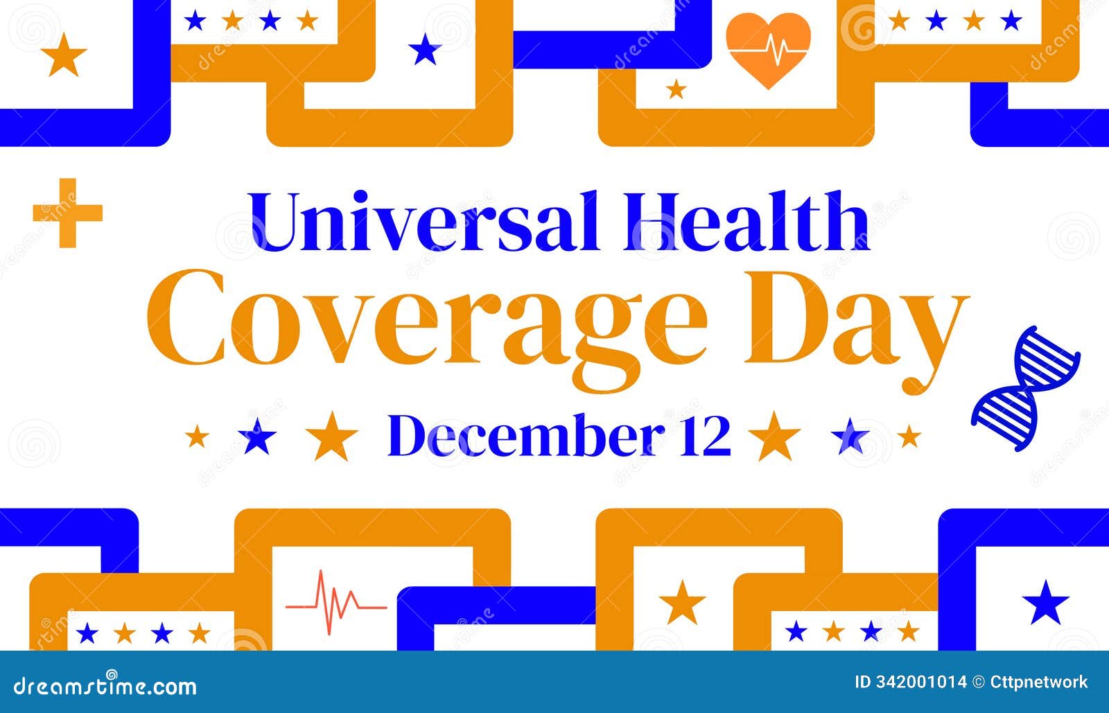 Universal Health Coverage Day Background Design with Typography and ...