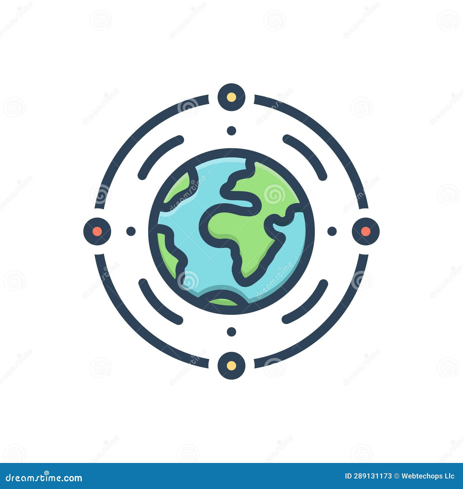 Color Illustration Icon for Universal, Global and Earth Stock ...