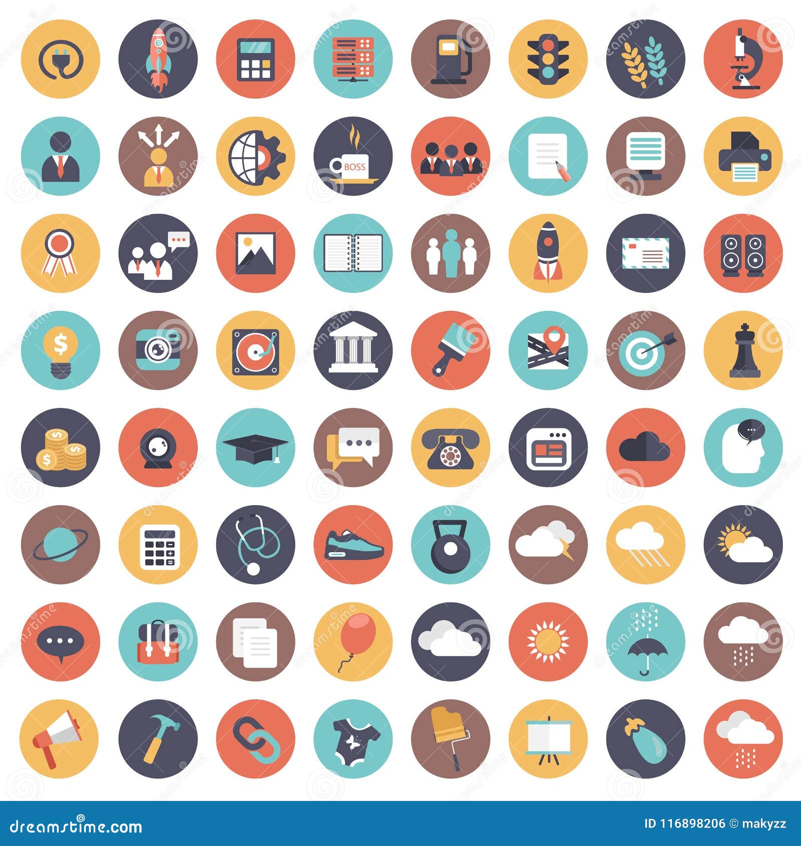 Universal Icon Set for Websites and Mobile Applications. Flat Vector ...