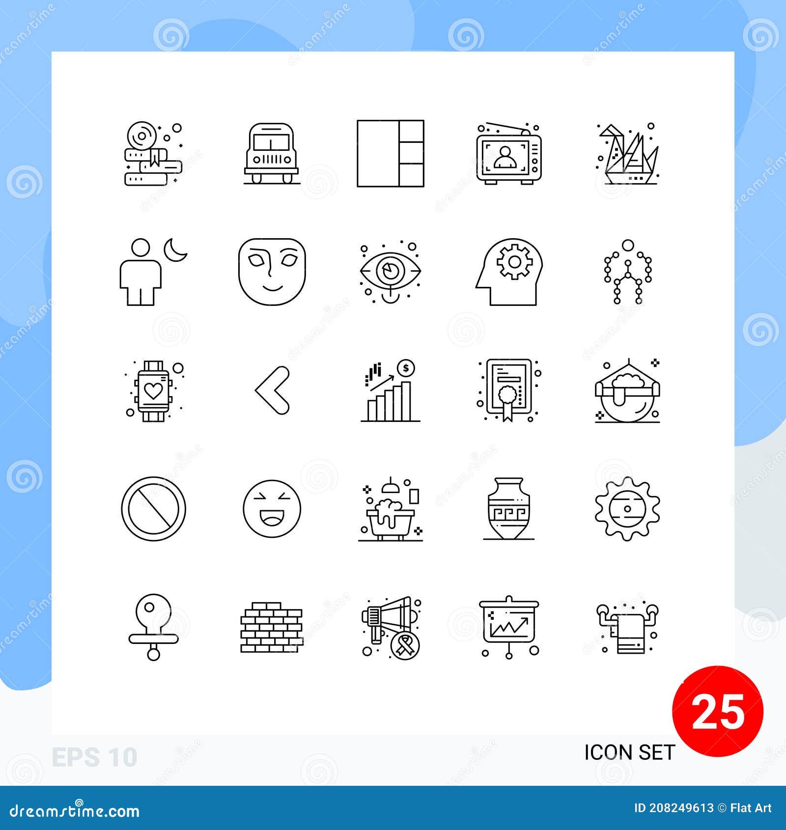 Editable Vector Line Pack of 25 Simple Lines of Paper, Hobbies, Layout ...