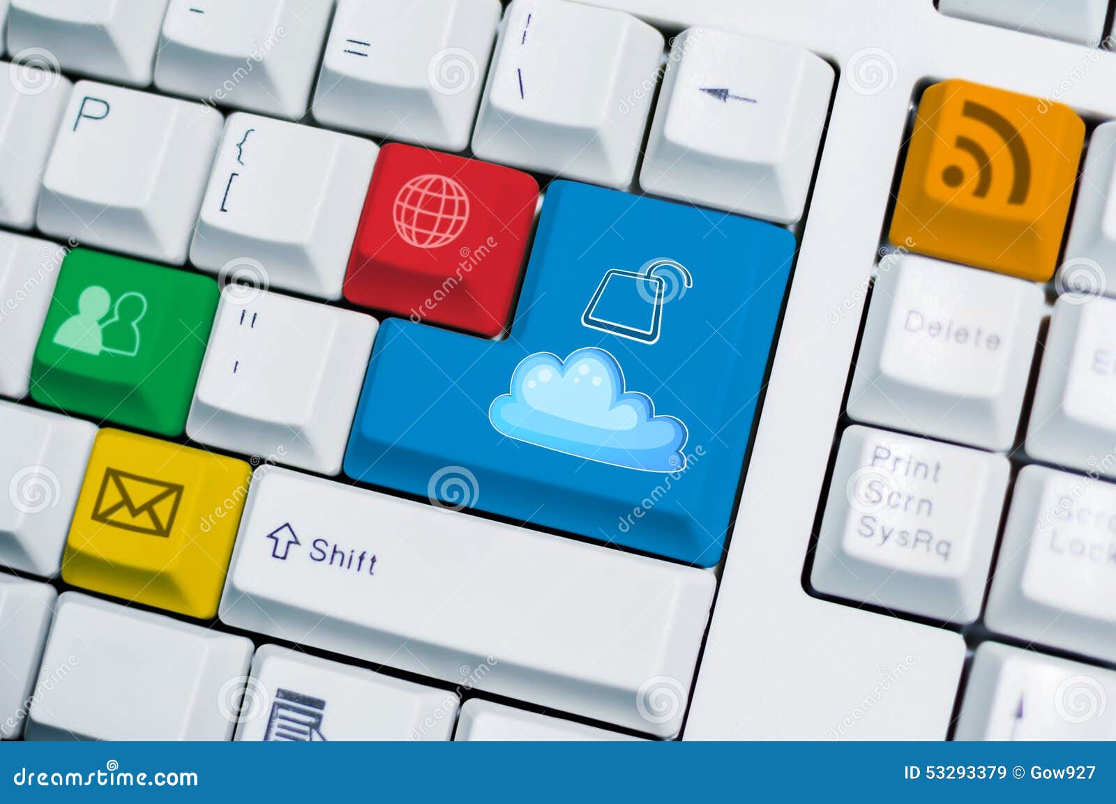 Universal Internet Symbol Keyboard With Vintage And Grunge Design Set ...