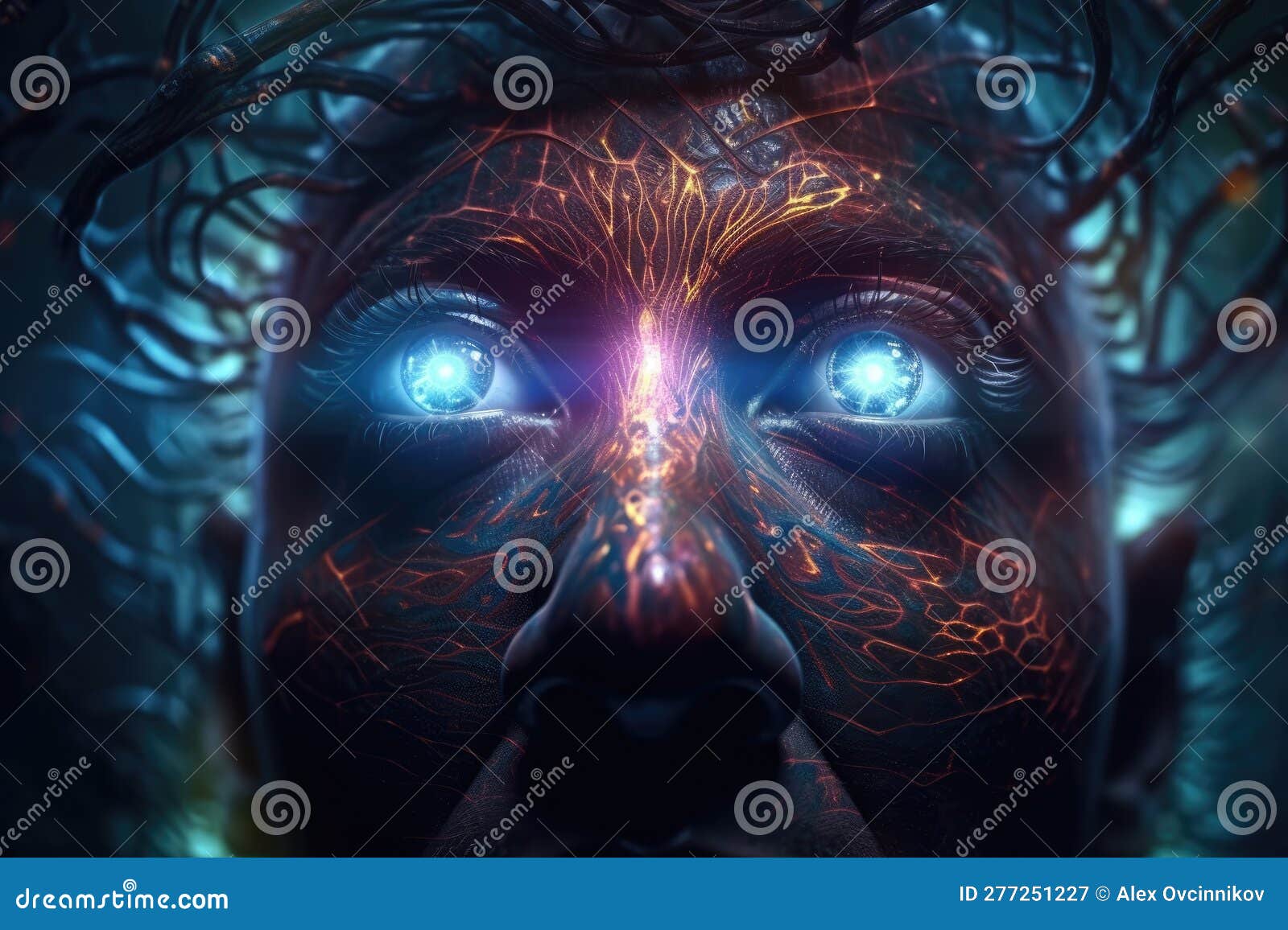The Universal Life Force: a Spiritual Journey. Stock Illustration ...