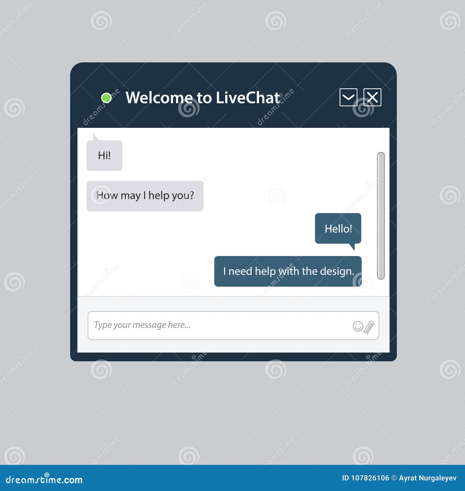 Chat Window. Message, Conversation Concept. Glassmorphism Style. Phone ...