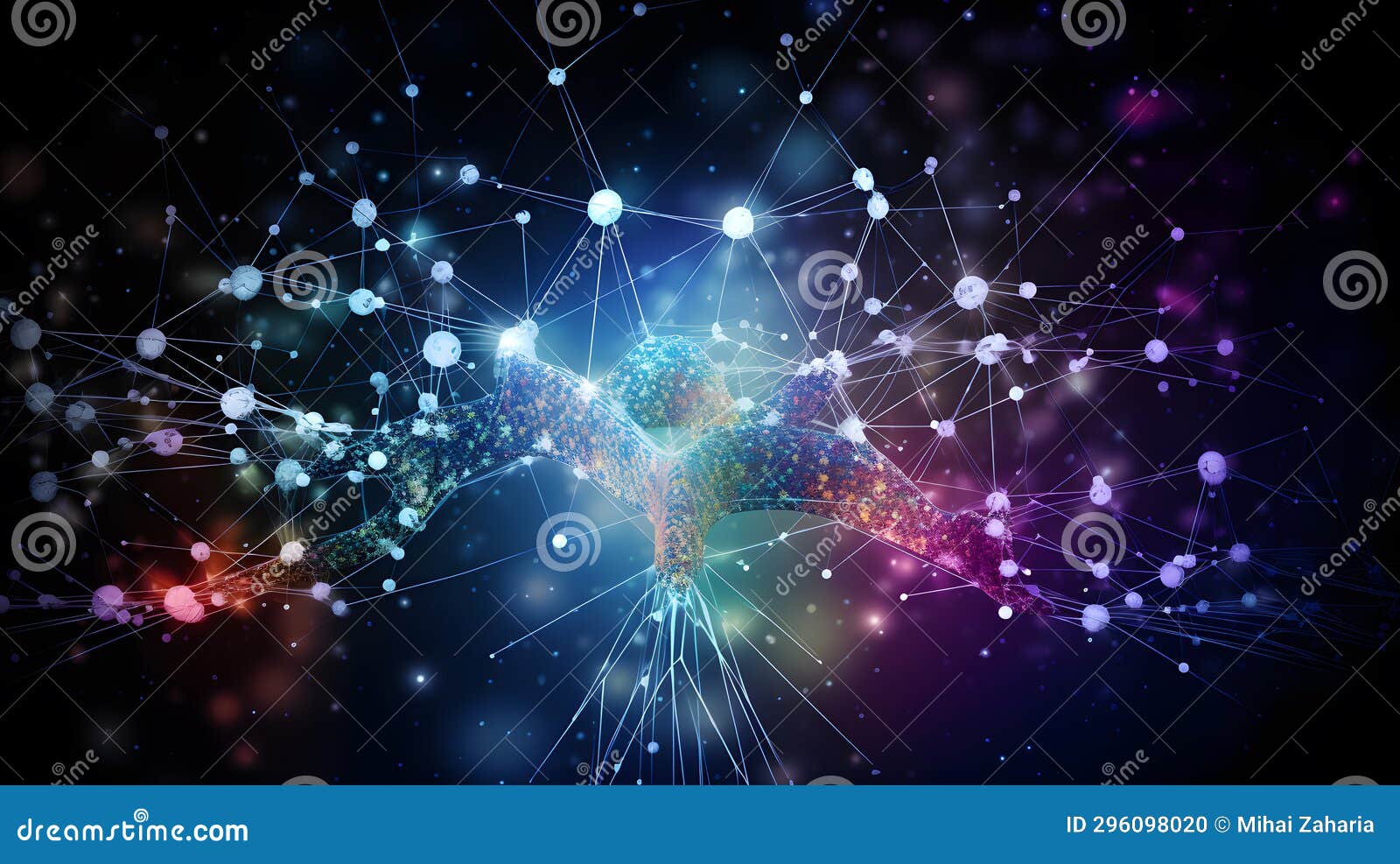 Universal Mind Connections in Neural Network Stock Illustration ...