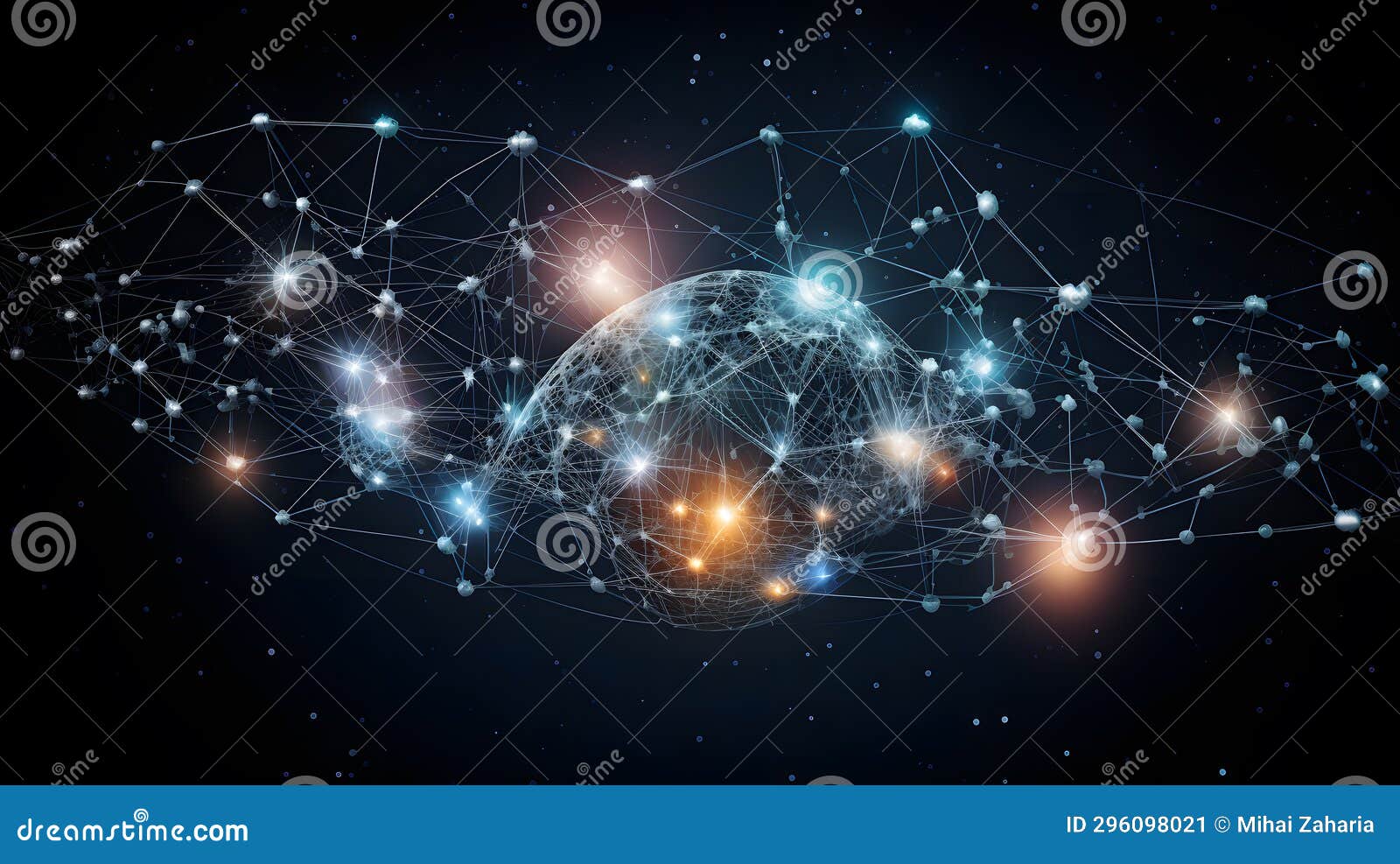 Universal Mind Connections in Neural Network Stock Illustration ...