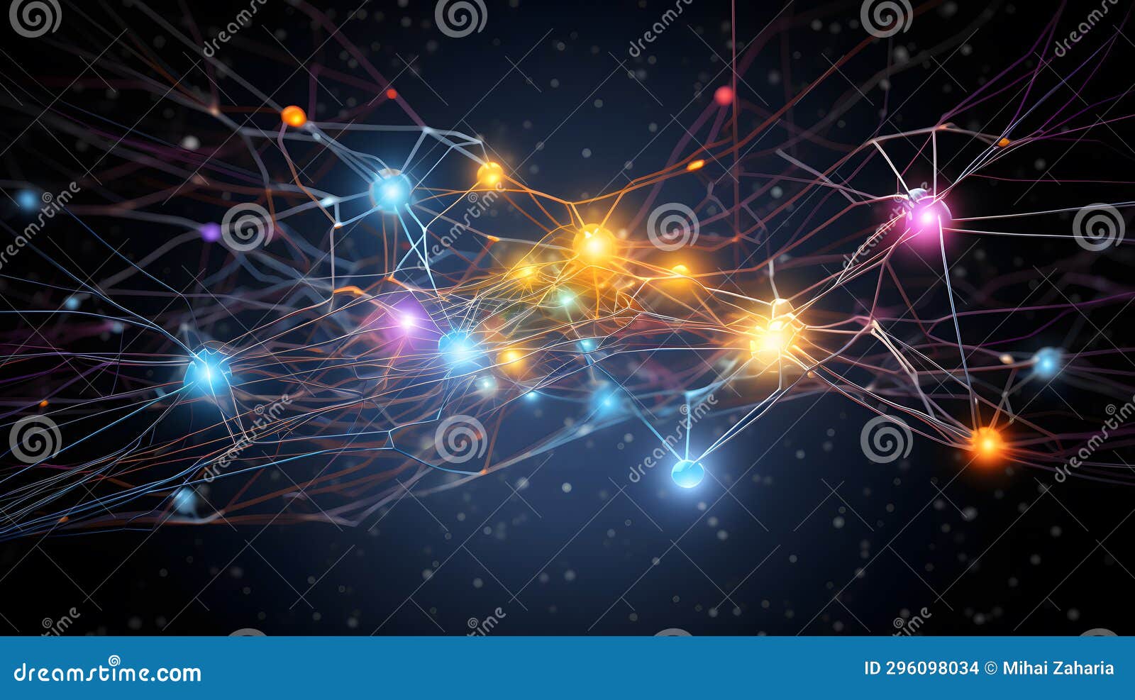 Universal Mind Connections in Neural Network Stock Illustration ...