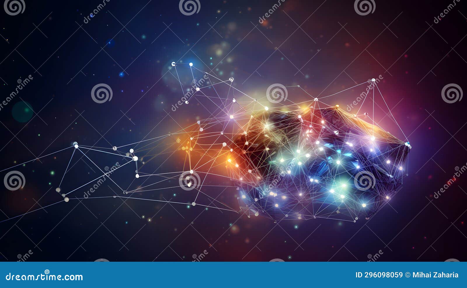 Universal Mind Connections in Neural Network Stock Illustration ...