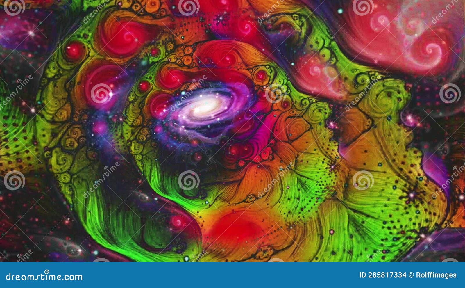 Universal Mind. Galaxy Inside Transparent Human Head Stock Footage ...