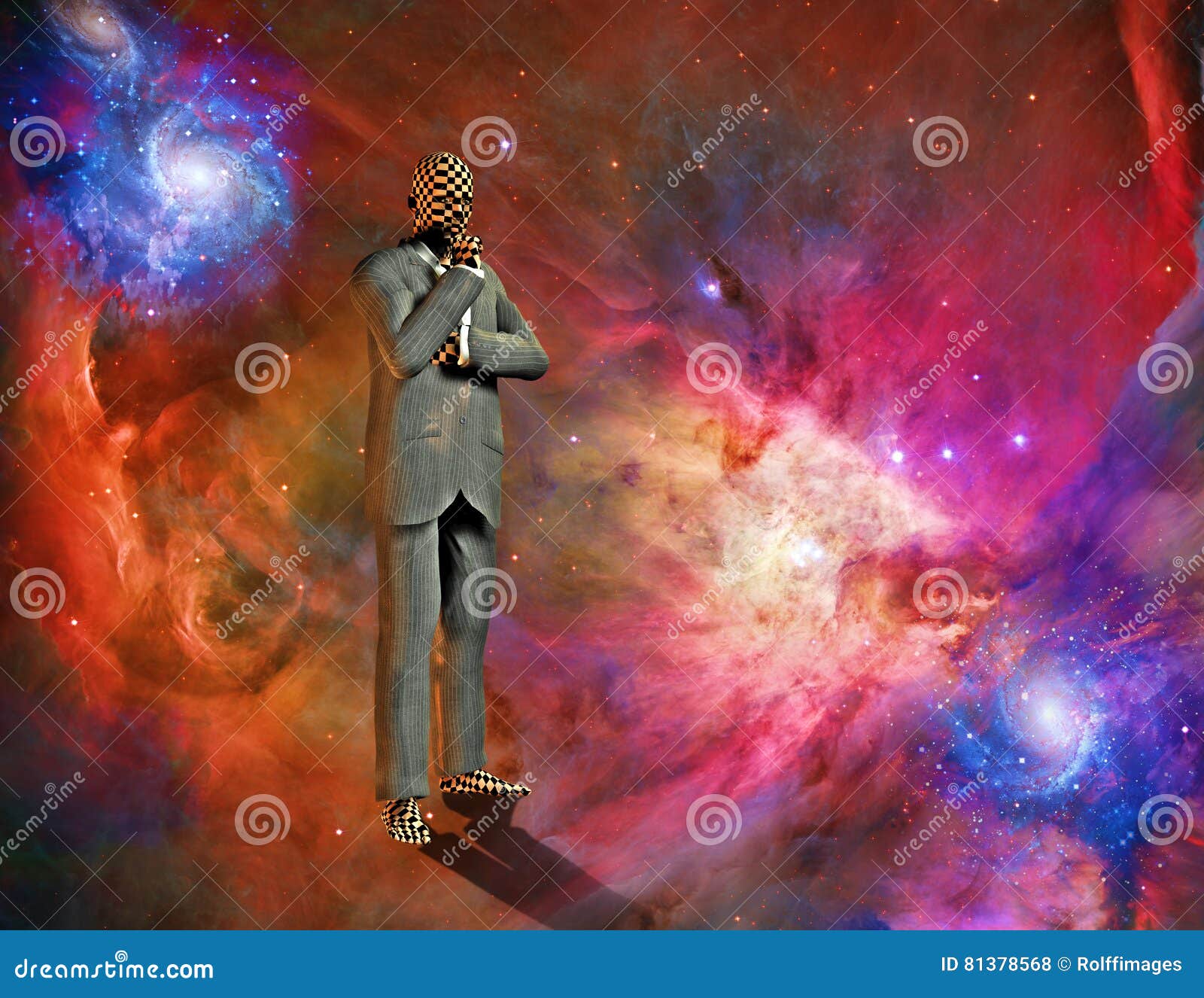 Universal mind stock illustration. Illustration of galaxy - 81378568