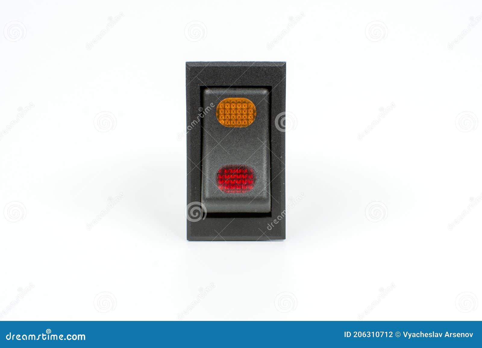 Universal on / Off Switch Black on White Background Stock Photo - Image ...