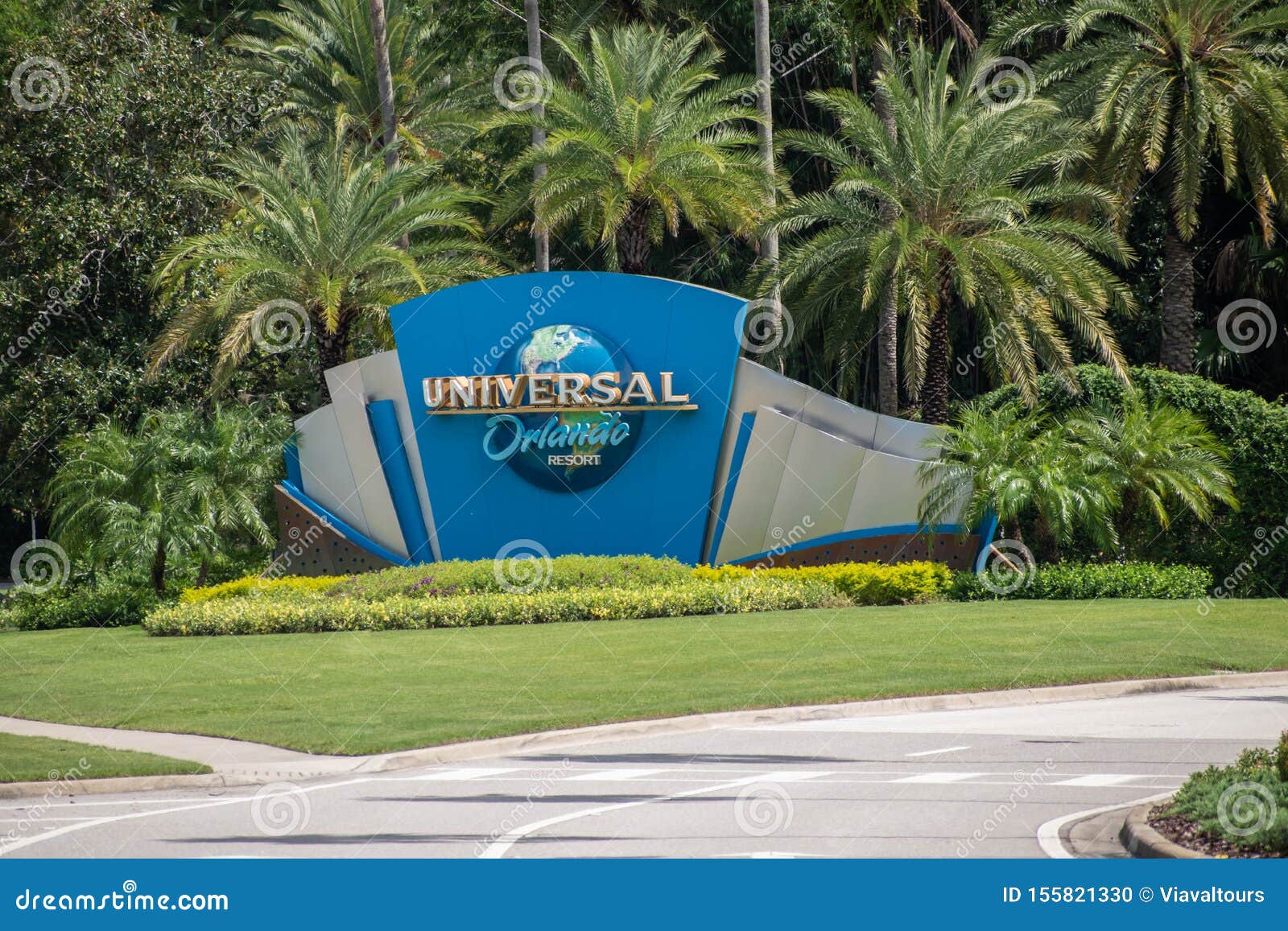 Universal Orlando Sign at Universal Studios Area 1. Editorial Image ...