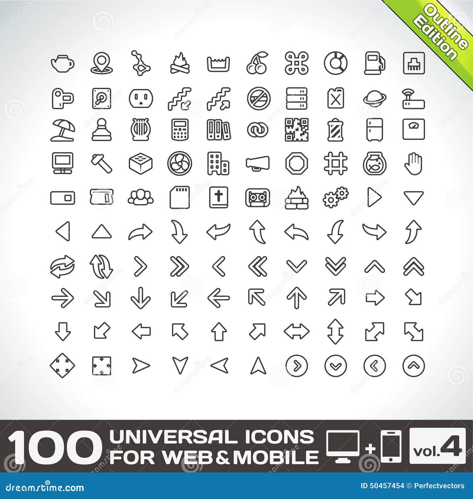 9 Universal Outline Signs Symbols Of Design, Comuter, Medicine, Drawing ...
