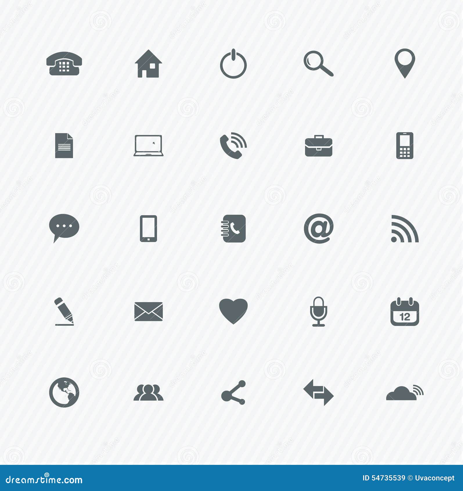 Universal Outline Icons stock vector. Illustration of isolated - 54735539