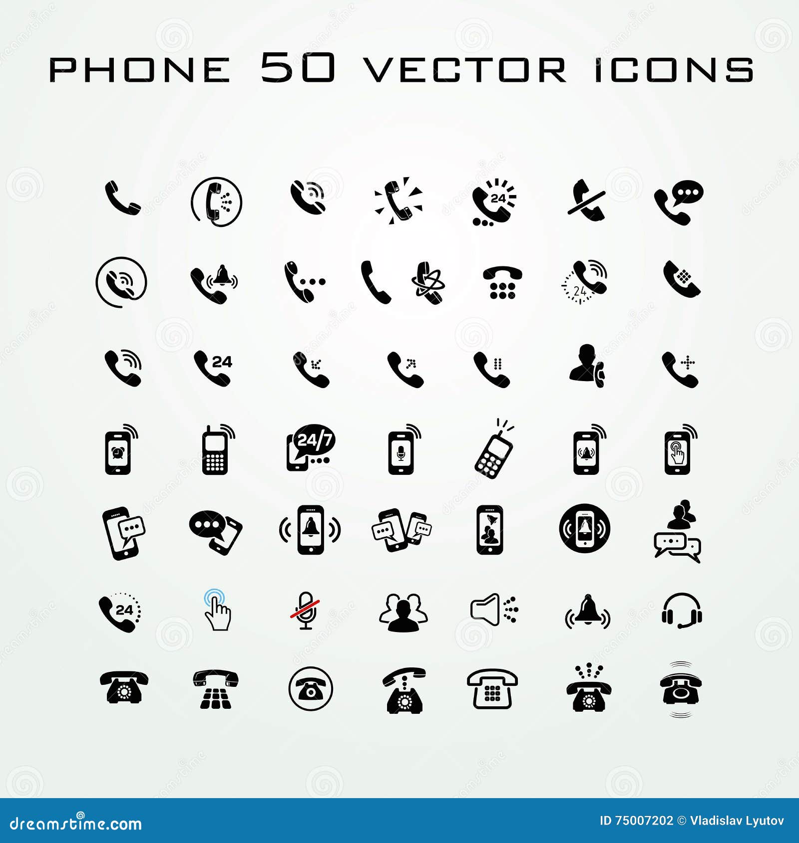 50 Universal Outline Icons for Web and Mobile Stock Vector ...