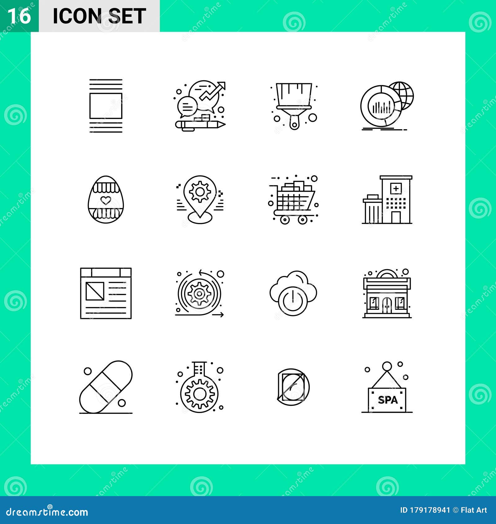 16 Universal Outlines Set For Web And Mobile Applications Egg