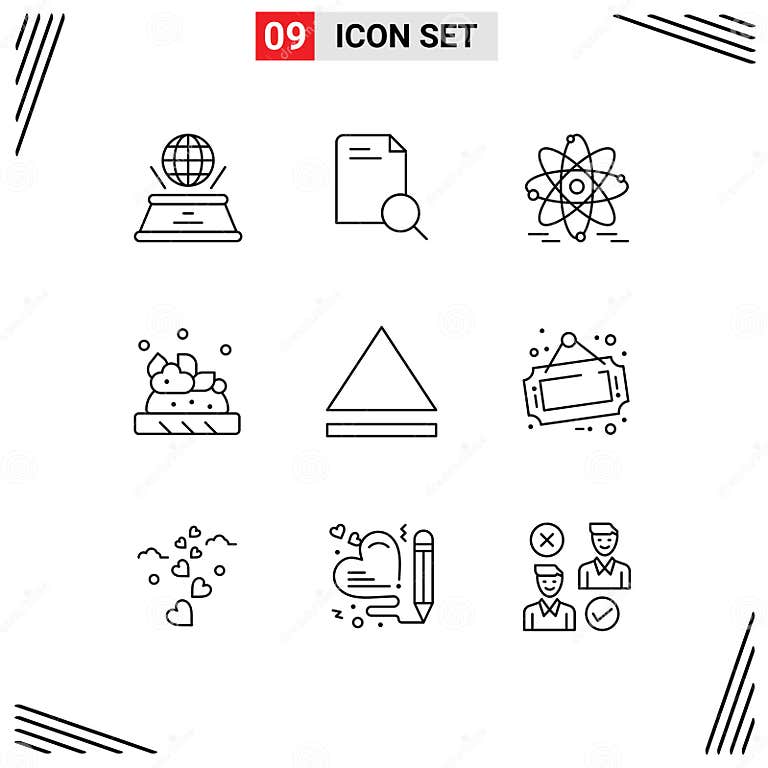 9 Universal Outlines Set For Web And Mobile Applications Sale Sign